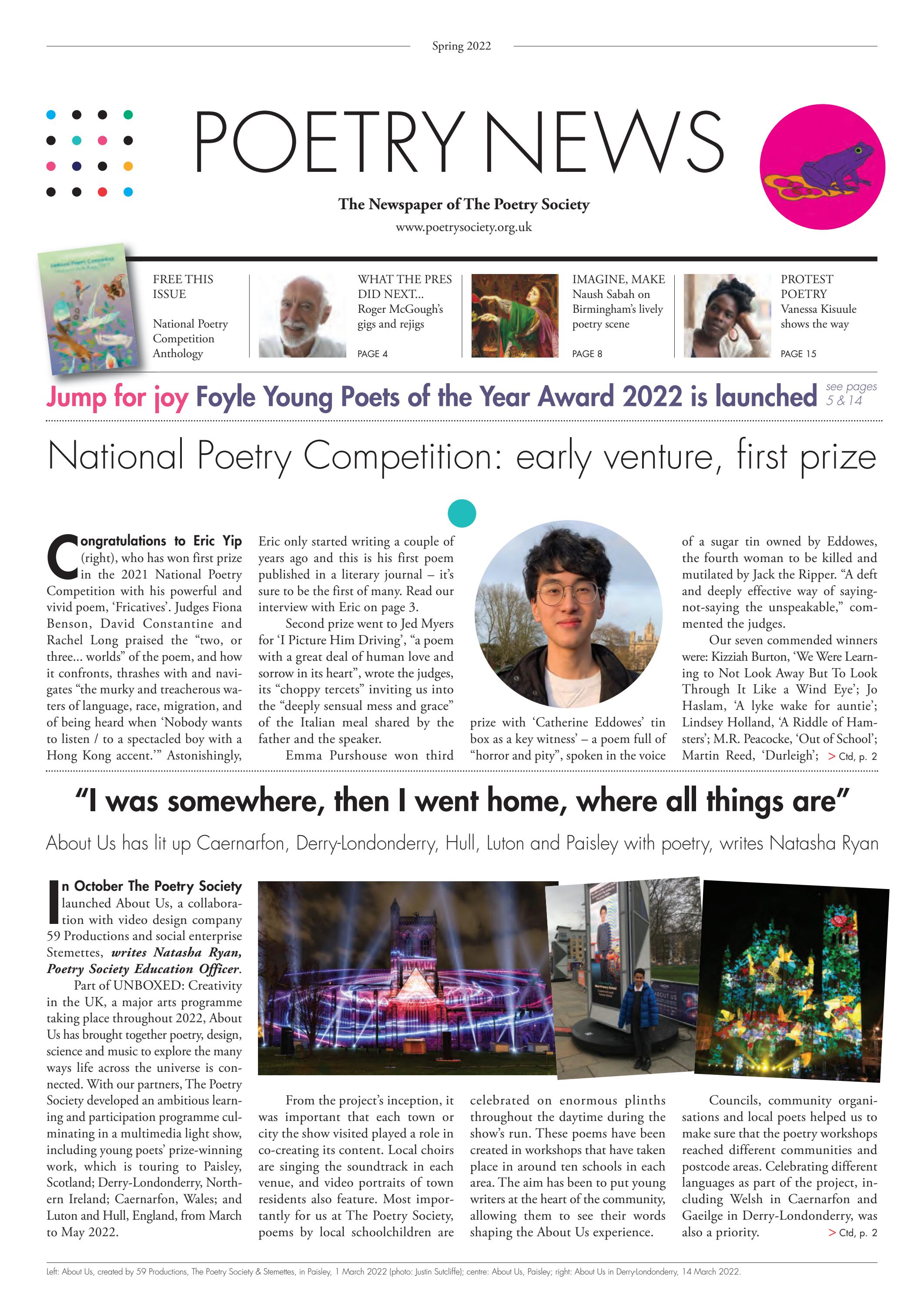 Poetry News (Spring 2022) by The Poetry Society - Issuu