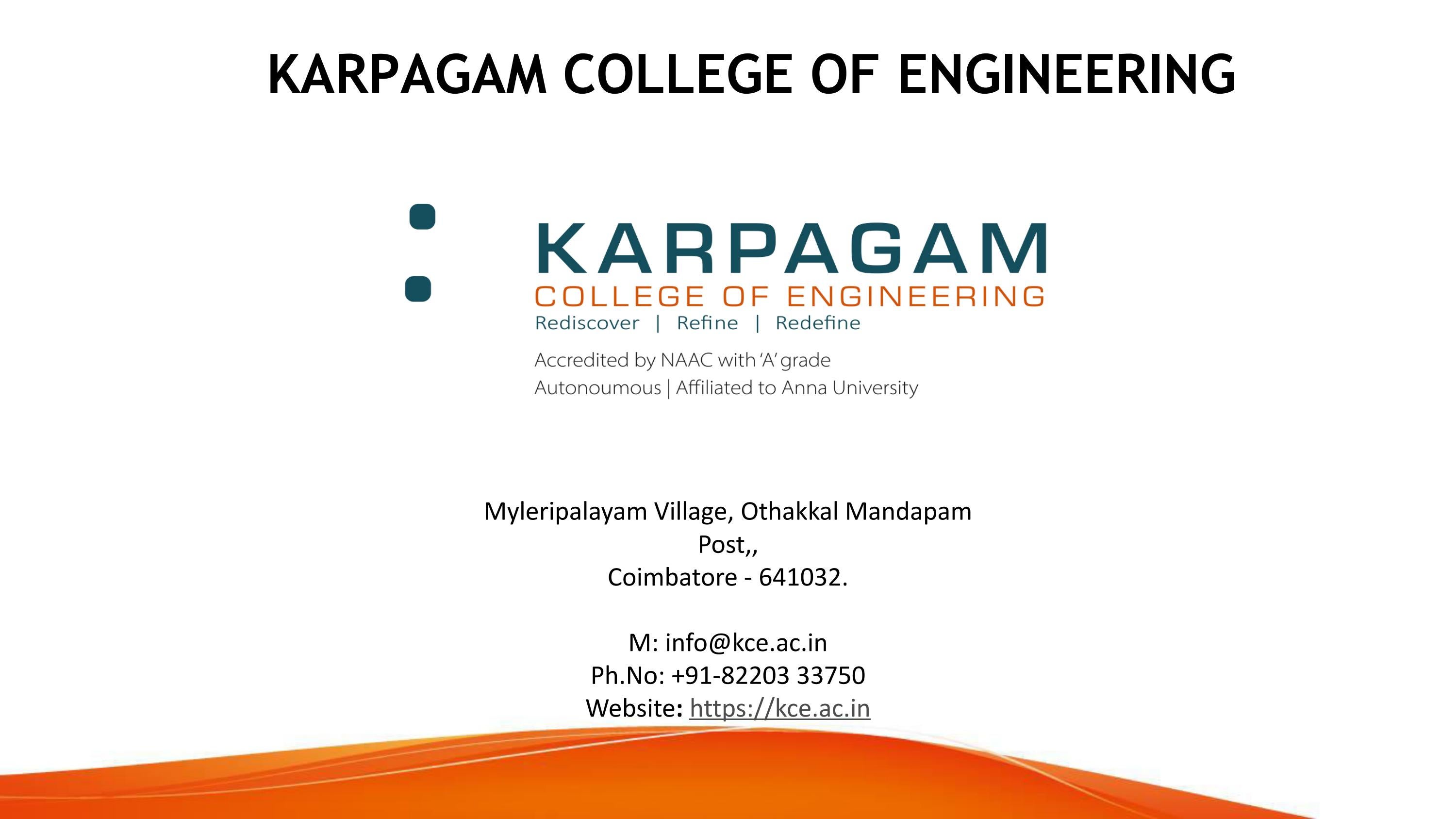 Best Engineering College - Karpagam College of Engineering by karpagamcollege - Issuu