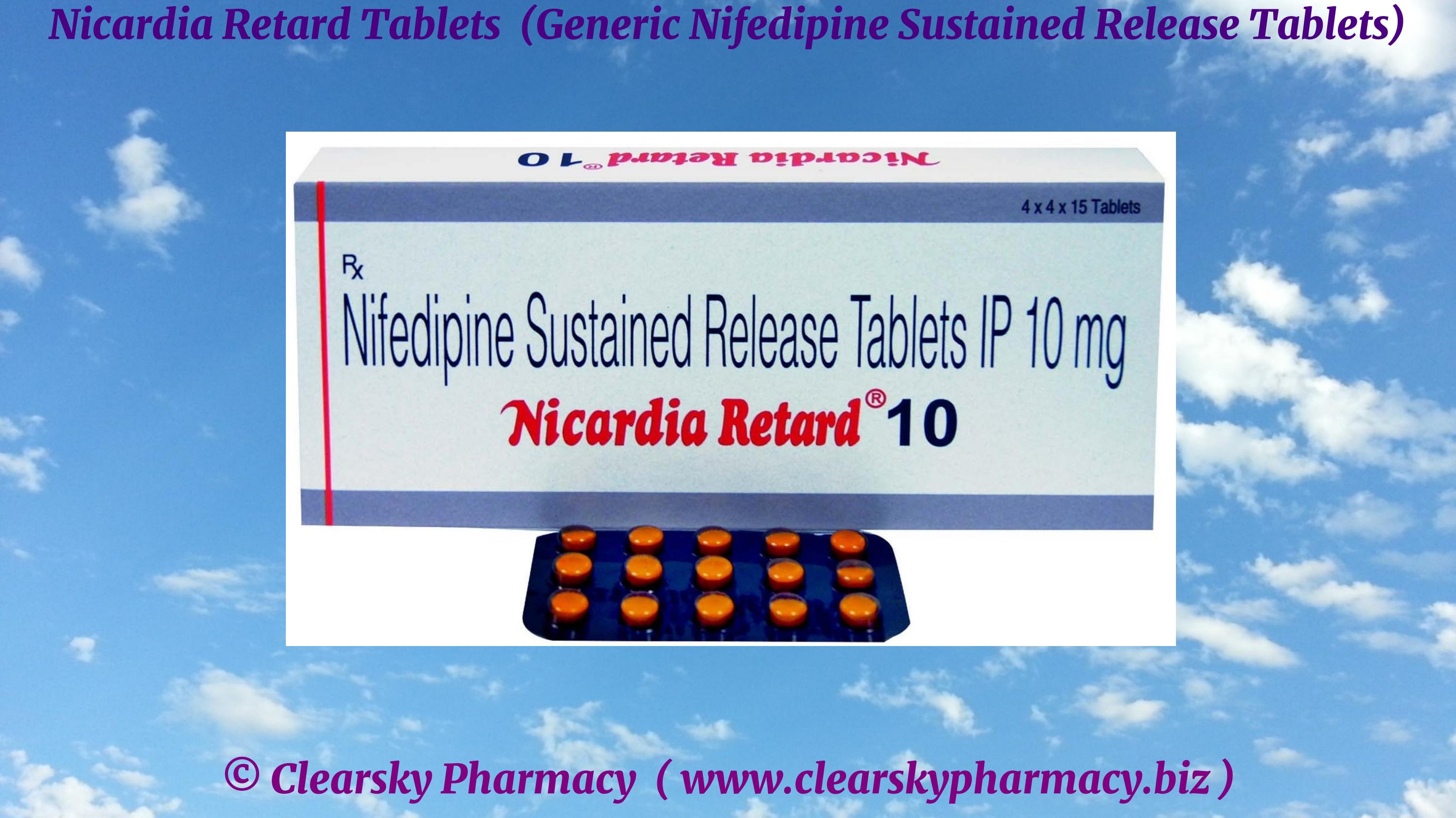 Nicardia Retard Tablets (Generic Nifedipine Sustained Release Tablets ...