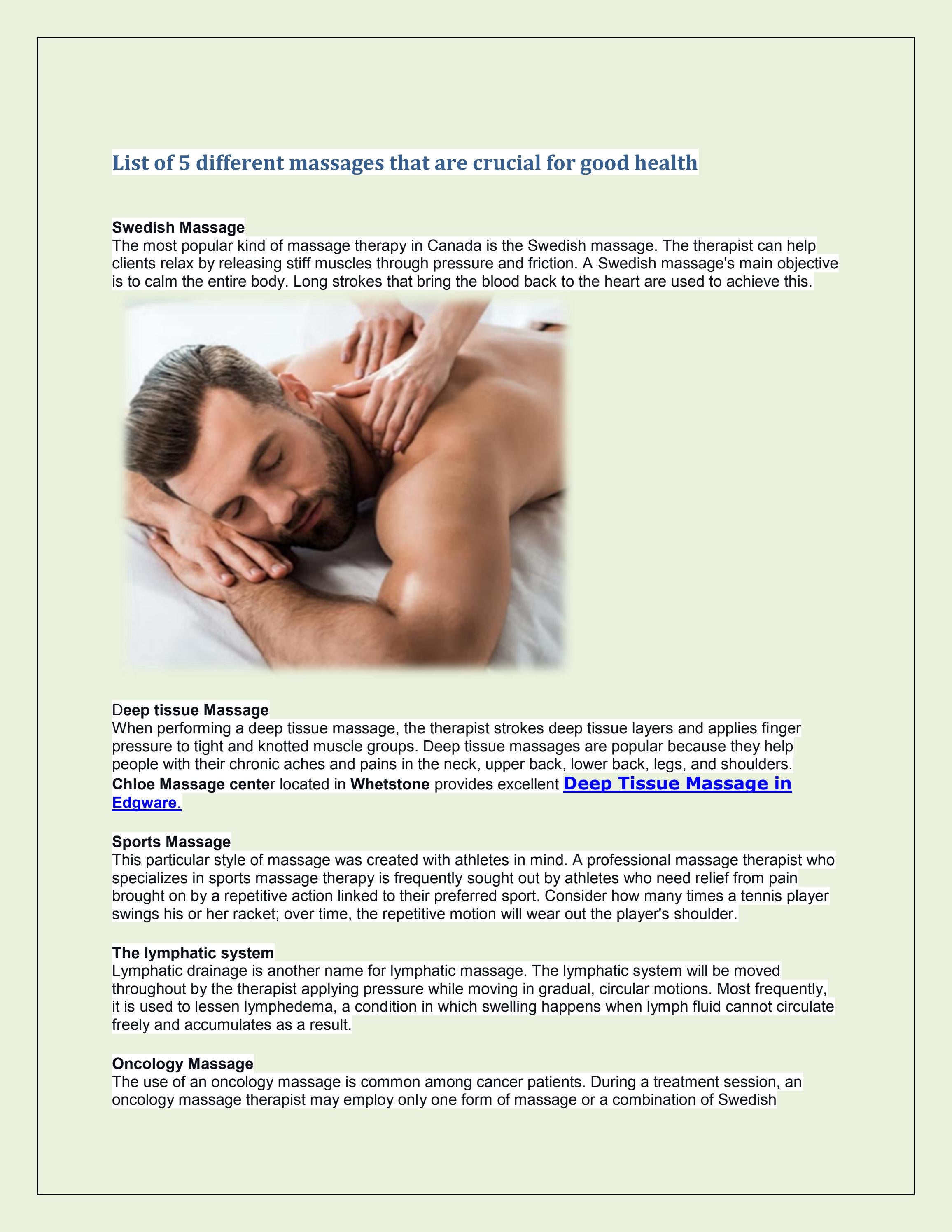 Best Deep Tissue Massage in Edgware by Emily Wilson - Issuu
