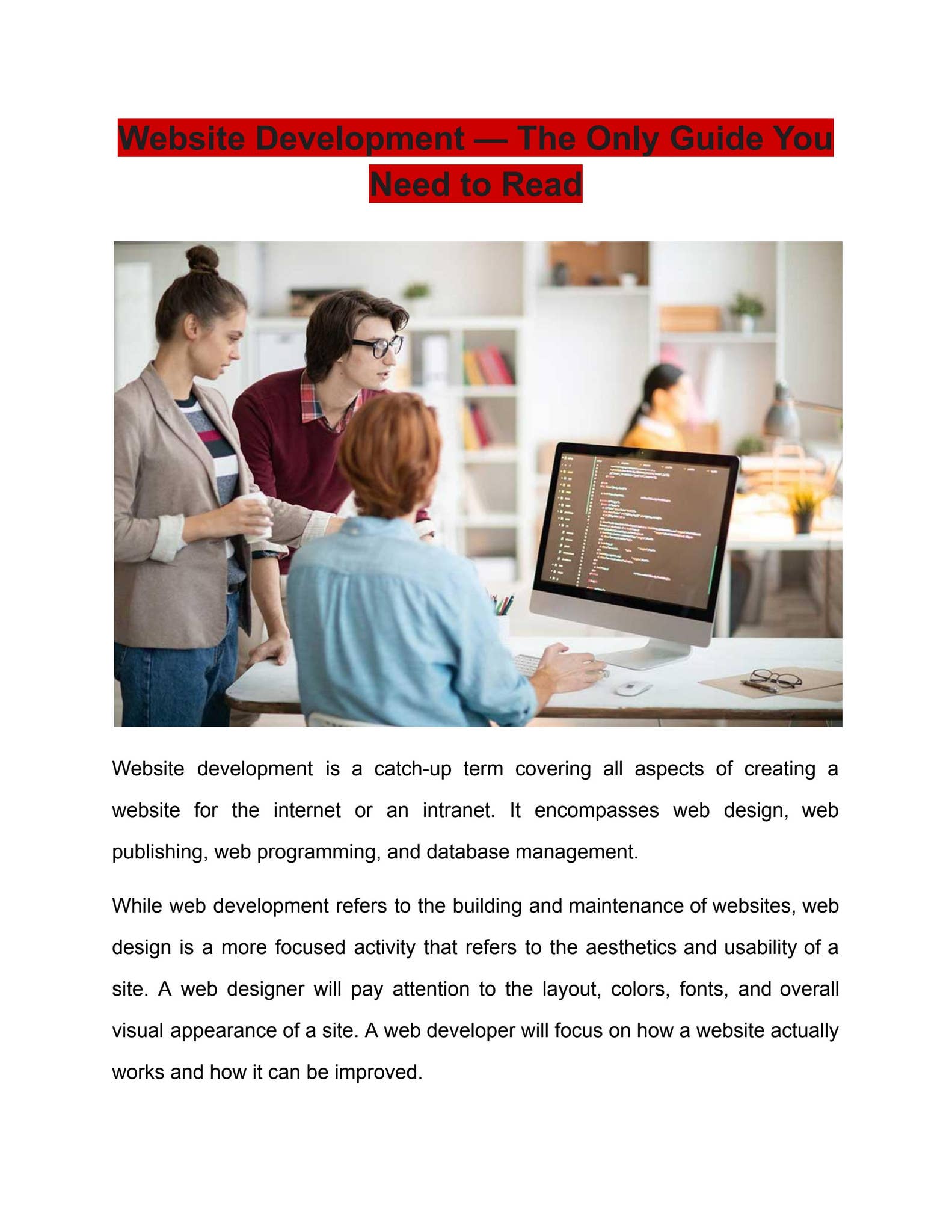 Website Development — The Only Guide You Need to Read by EZ Rankings ...