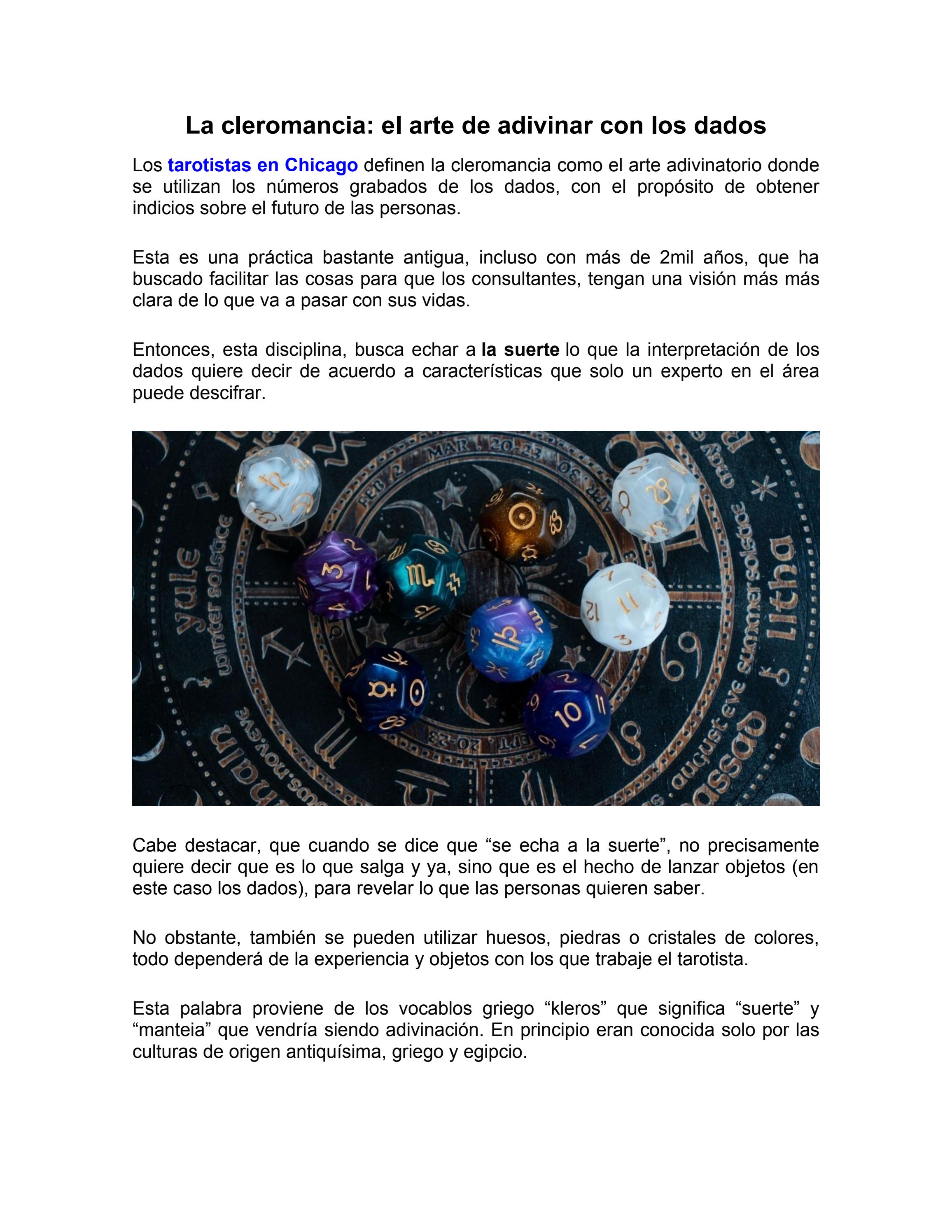 Qué es la cleromancia? - (773) 823 – 1442 by Botanica Indio Amazónico ...