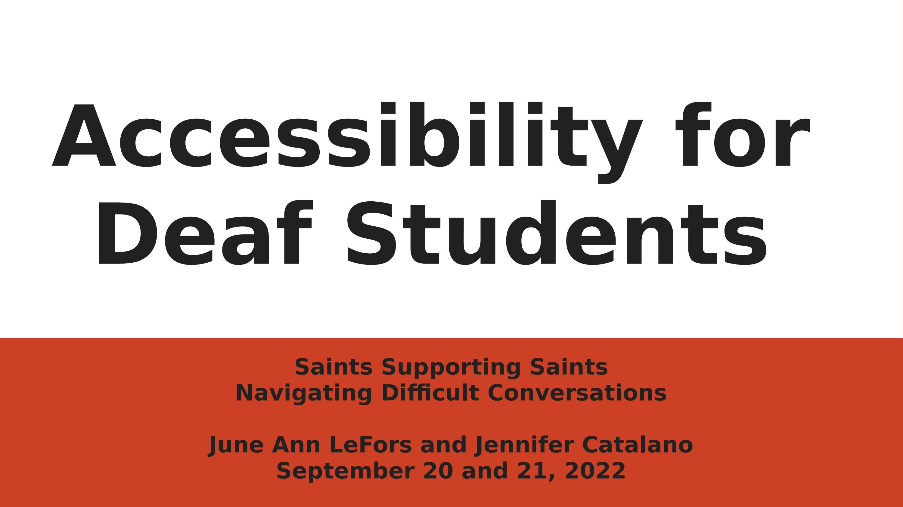 Accessibility for Deaf Students by Flagler College - Issuu
