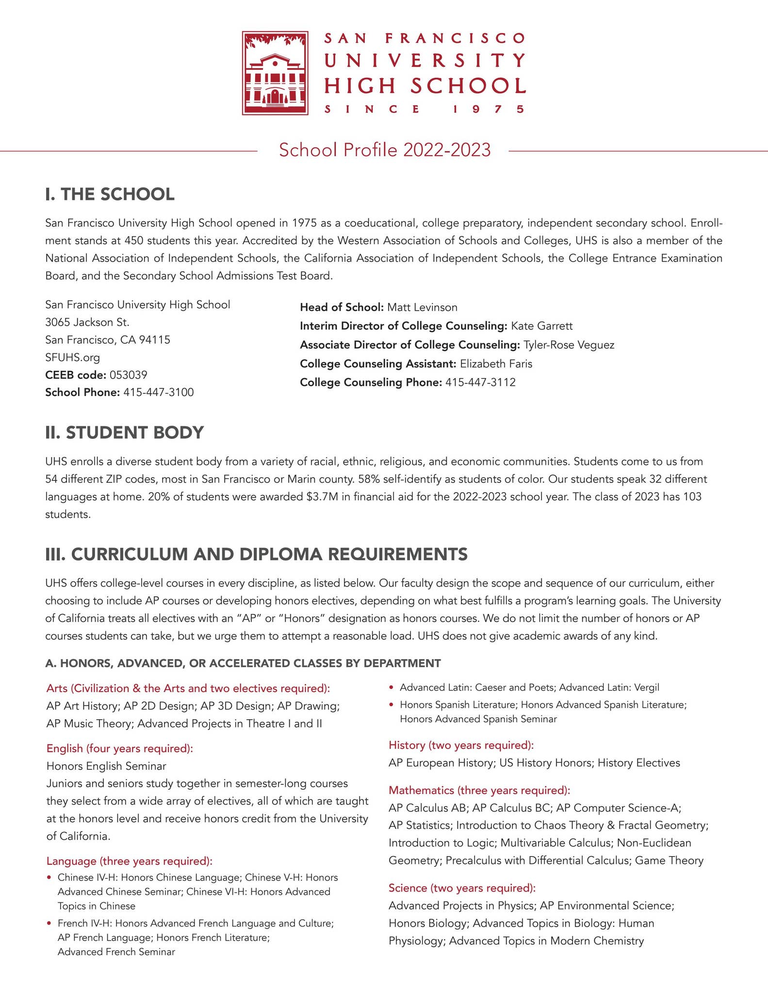 UHS School Profile 2022-2023 by SFUHSorg - Issuu