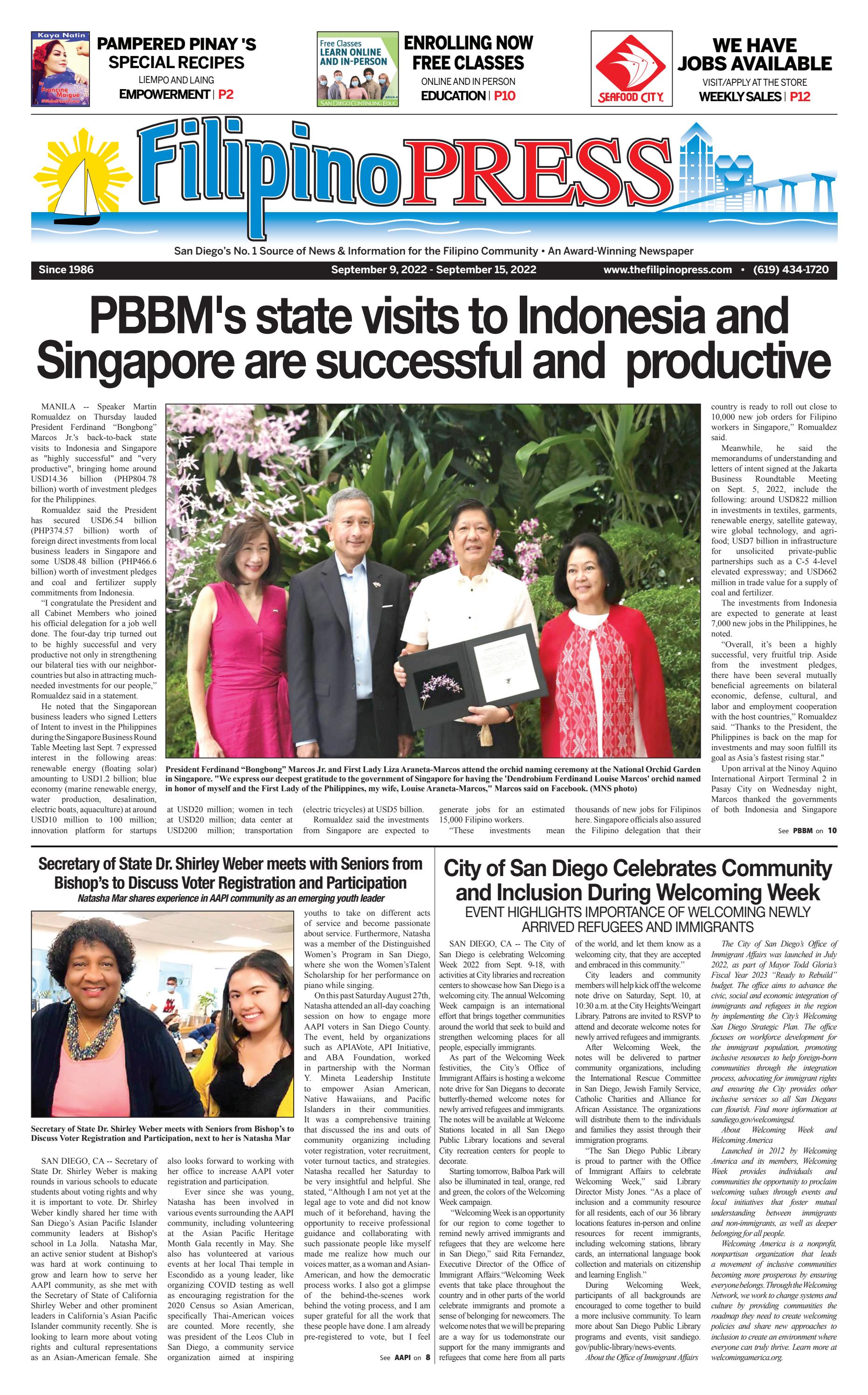 The Filipino Press: September 9-15, 2022 by The Filipino Press - Issuu