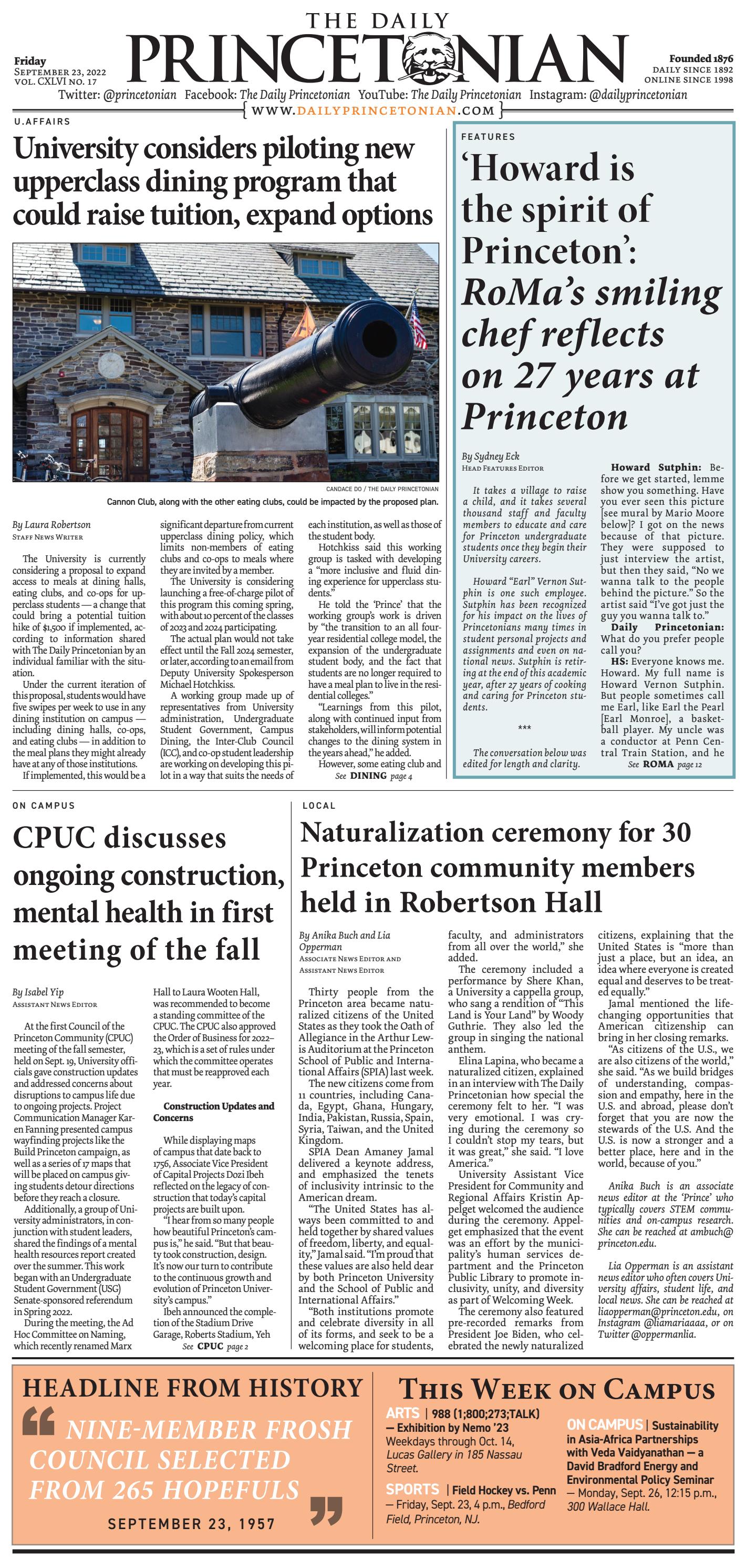 The Daily Princetonian: September 25, 2022 by The Daily Princetonian ...