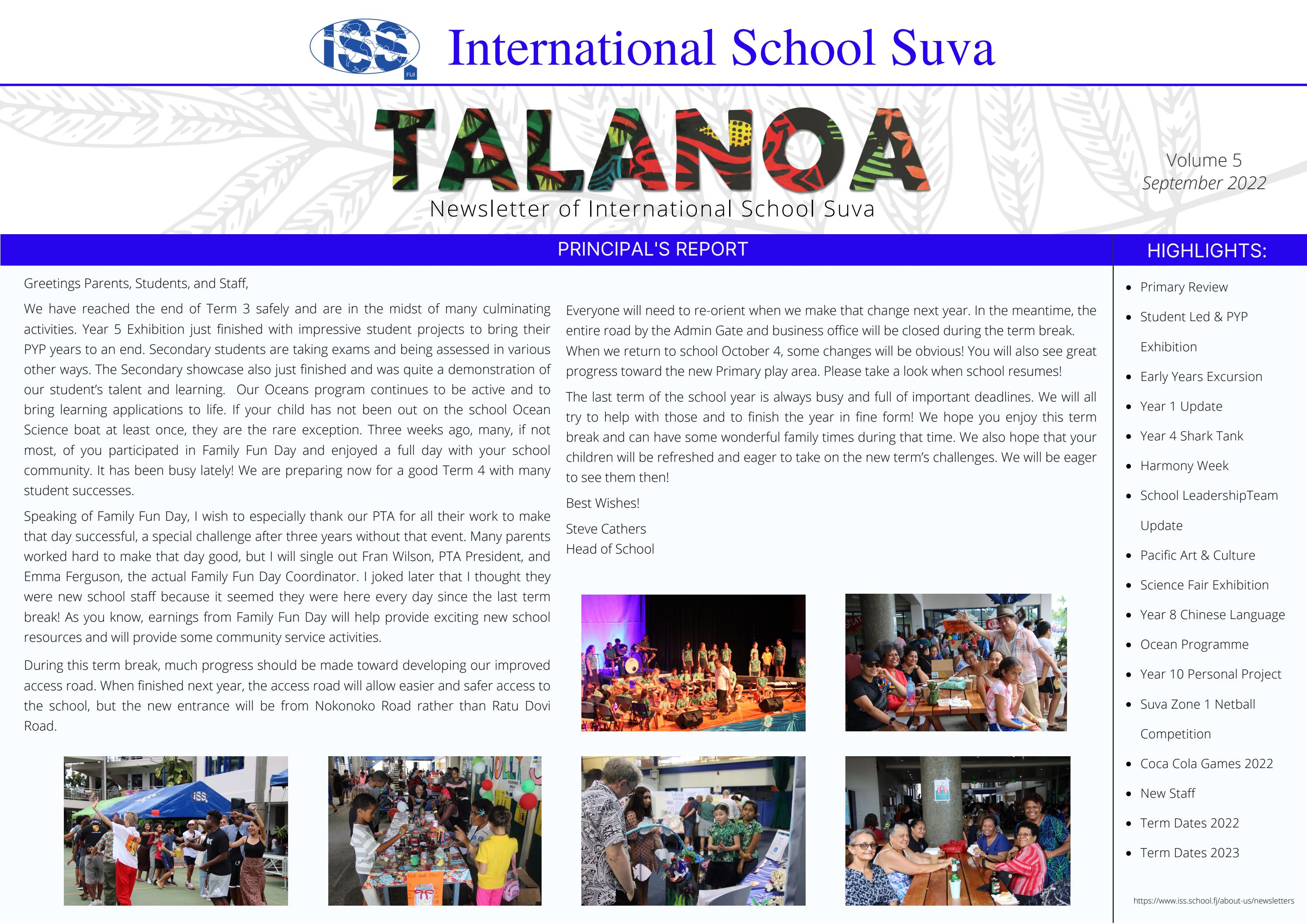 2022 Talanoa Volume 5 by International School Suva - Issuu