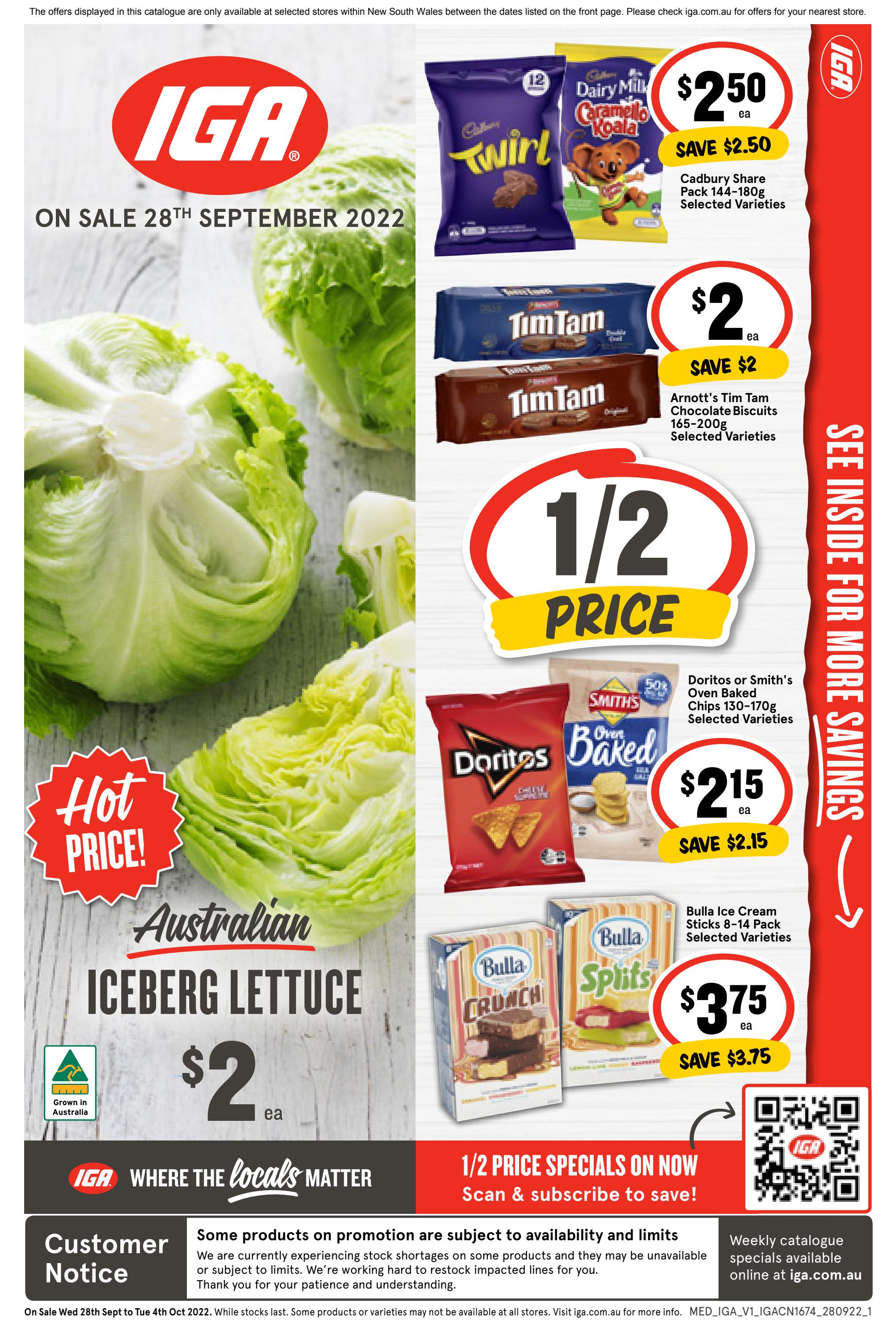 NSW – IGA Catalogue (Mortdale, Nth. Sydney, Paddington) 28.9.22 by info ...