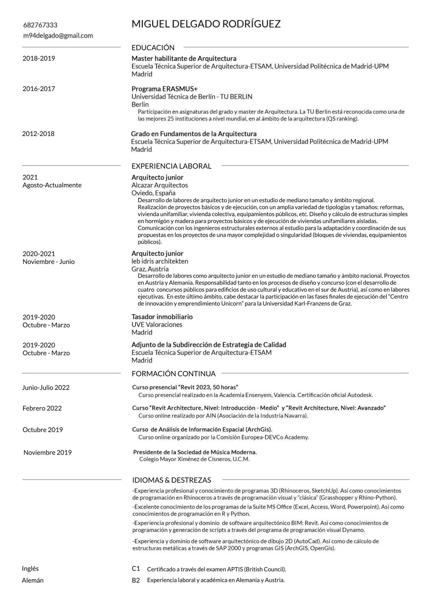 CV by Miguel Delgado Rodriguez - Issuu