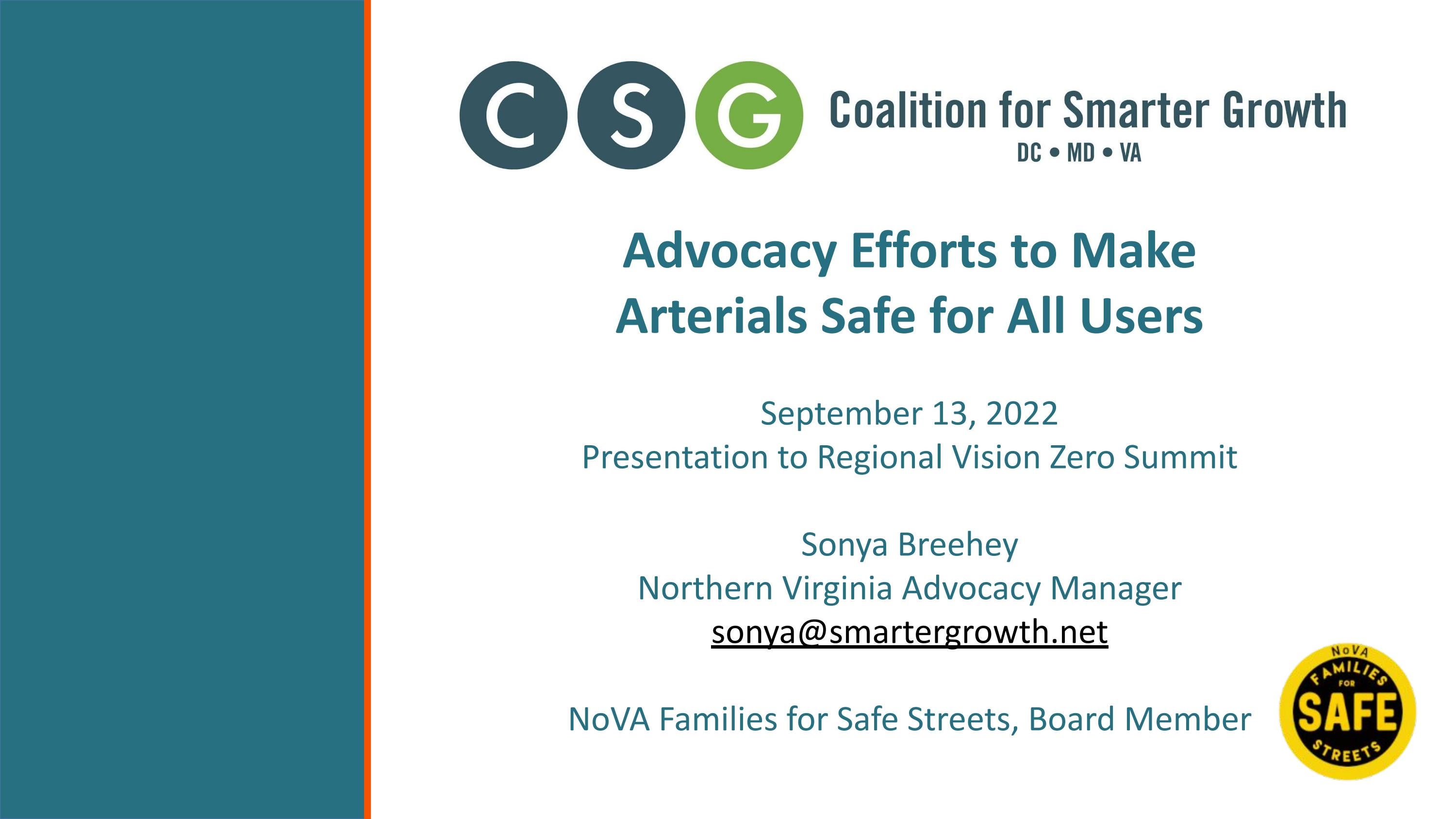 Advocacy Efforts to Make Arterials Safe for All Users by Coalition for Smarter Growth - Issuu