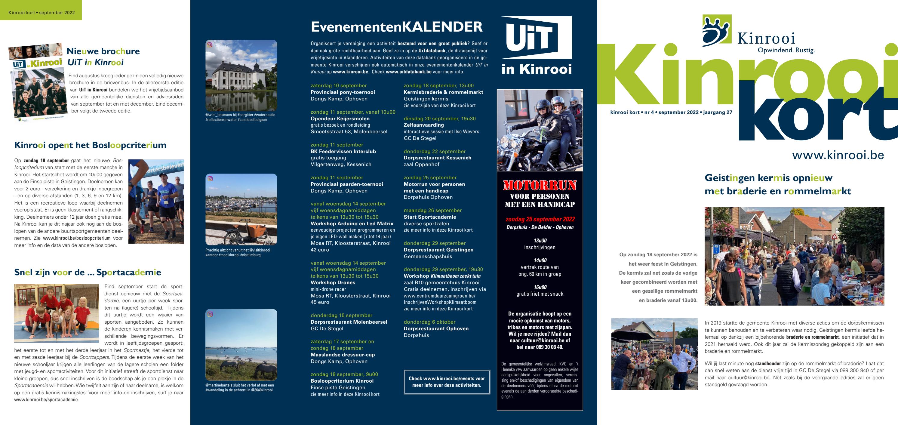 Kinrooi KORT #04 september 2022 by Gemeente KINROOI - Issuu