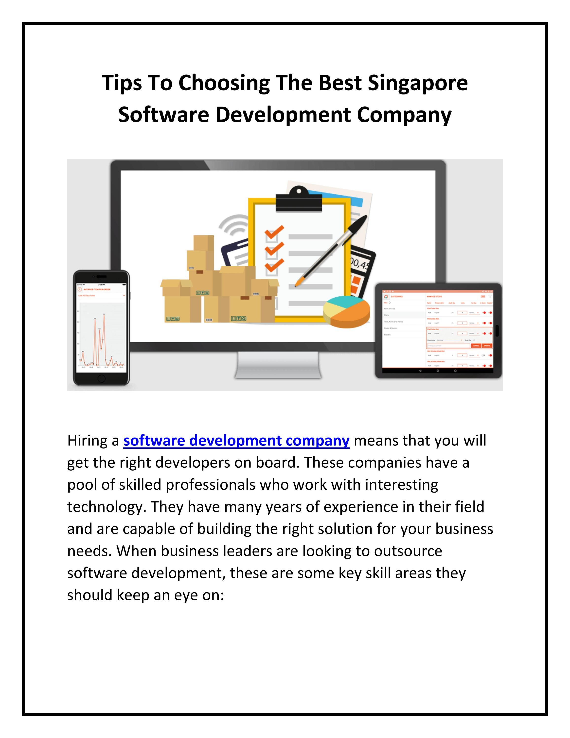 Tips To Choosing The Best Singapore Software Development Company by ...
