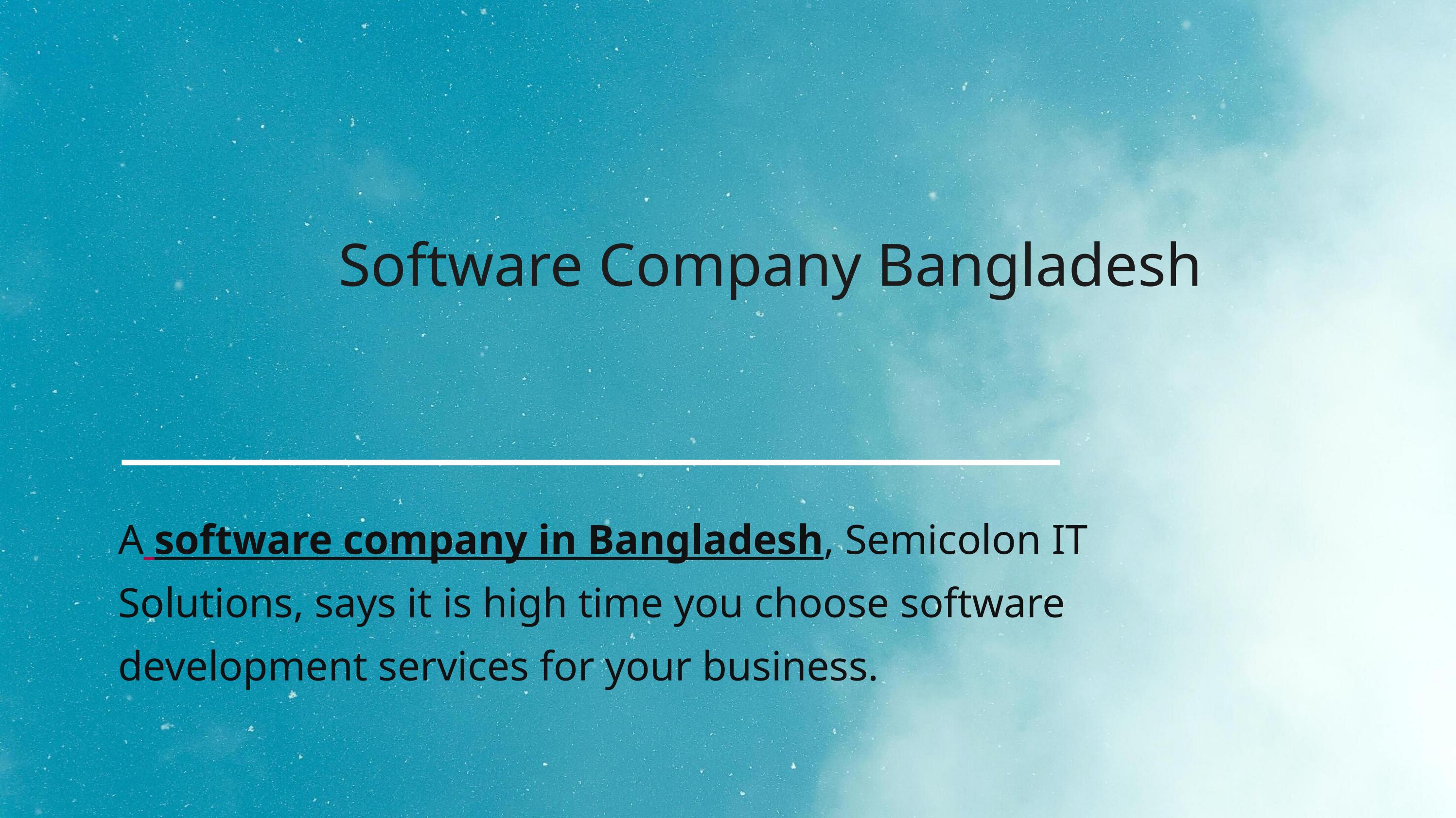Software Company in Bangladesh - Semicolon IT Solutions by InnateCare ...