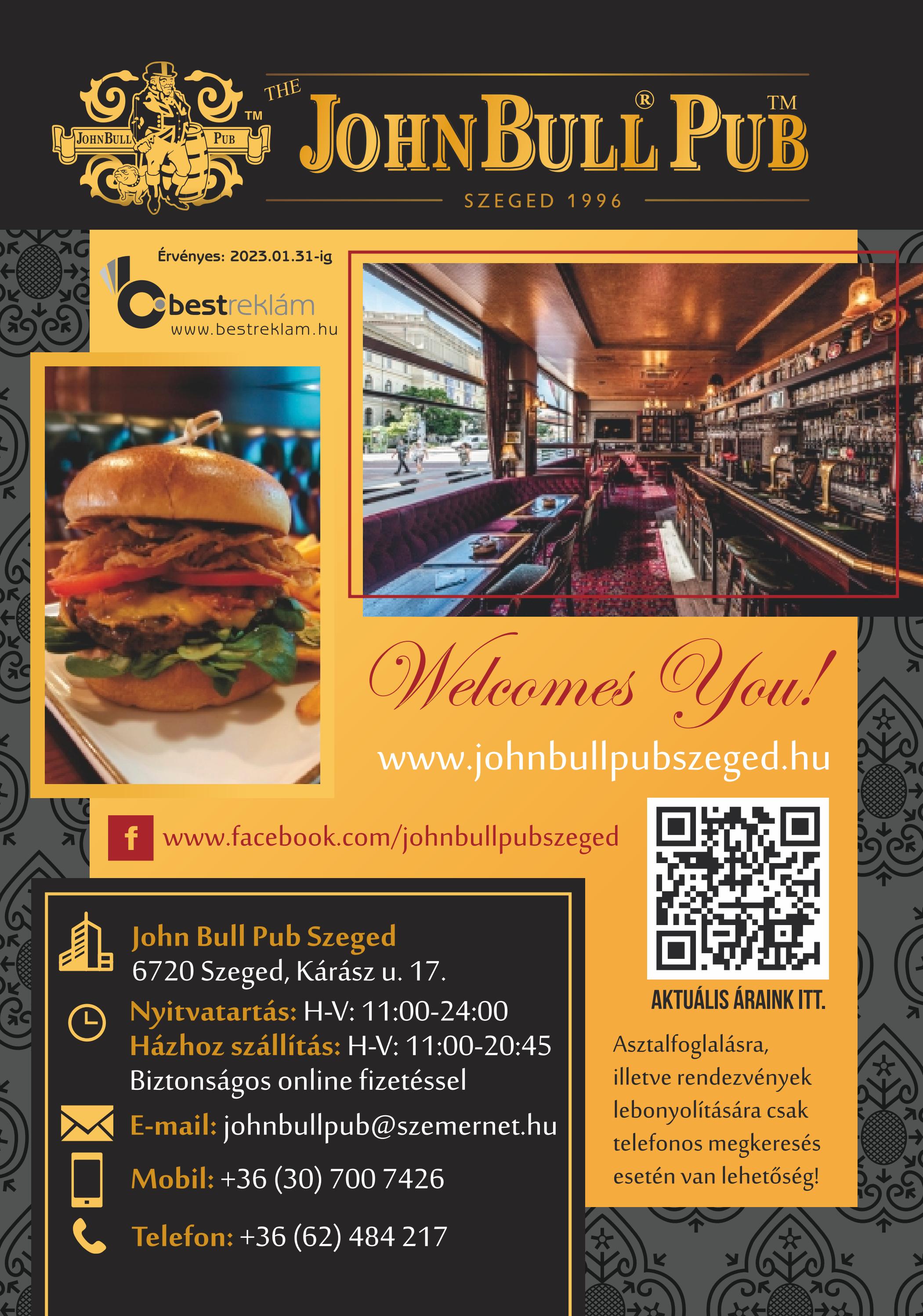 Szeged Joh Bull Pub 2022 Ősz by TheBest Reklám - Issuu