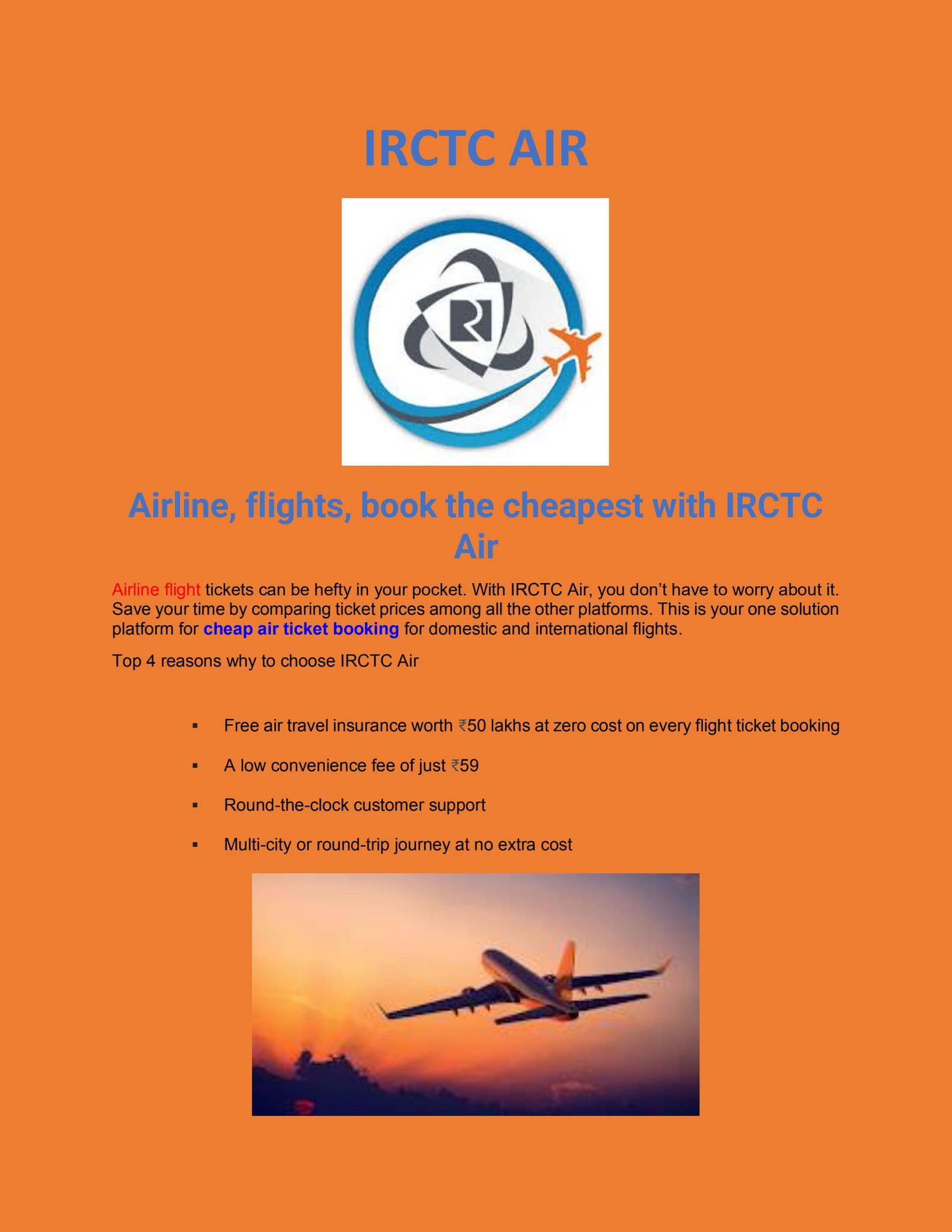 Book you cheapest airline, flights with IRCTC Air by airflight.irctc ...