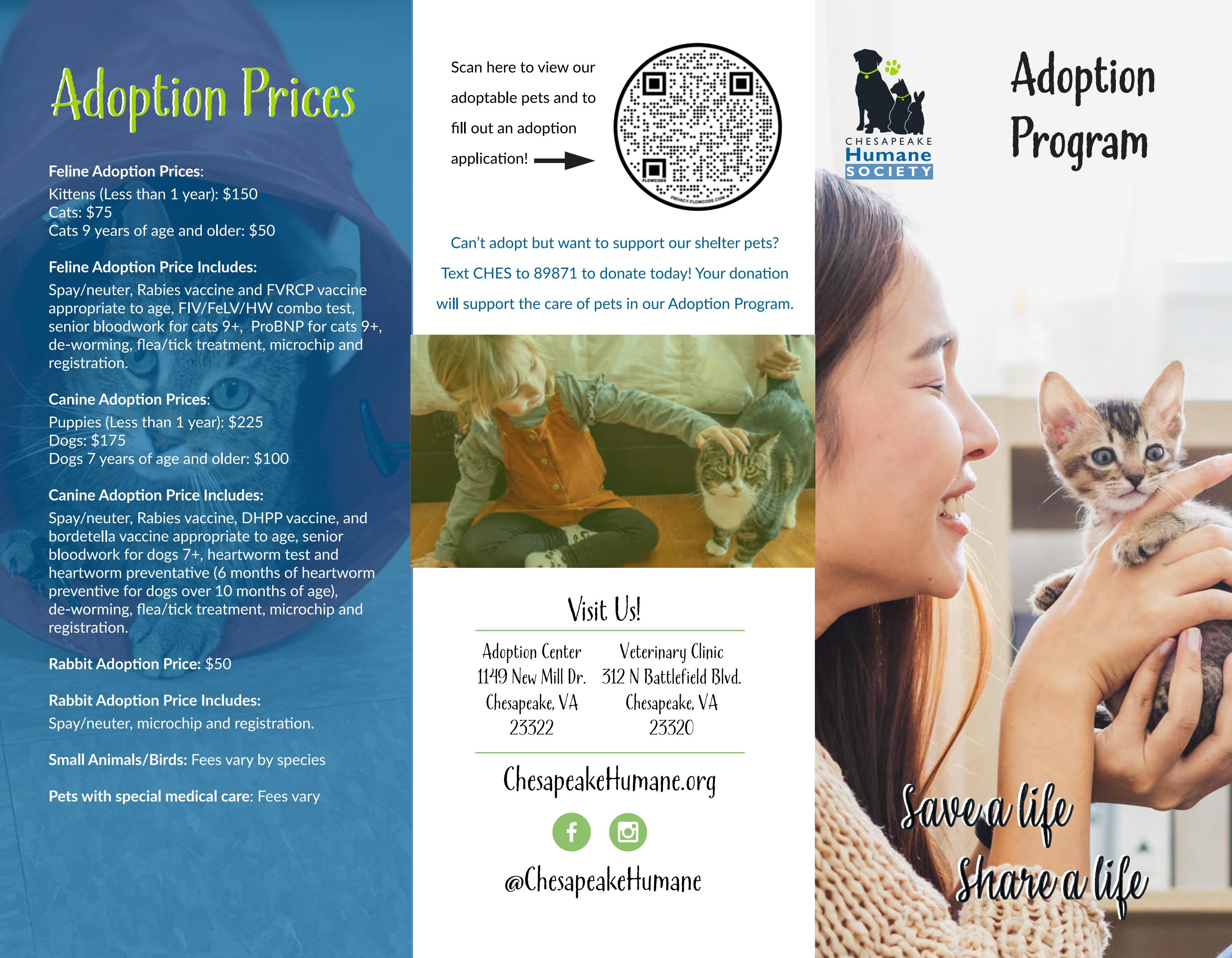 Chesapeake Humane Adoption Brochure by ChesapeakeHumaneSociety - Issuu
