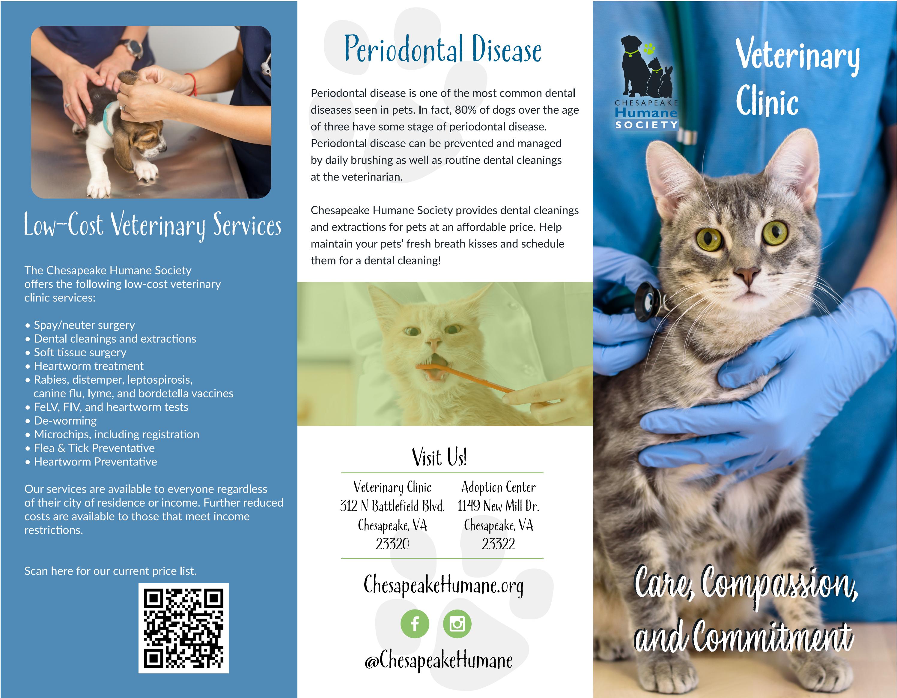 Chesapeake Humane Clinic Brochure by ChesapeakeHumaneSociety - Issuu