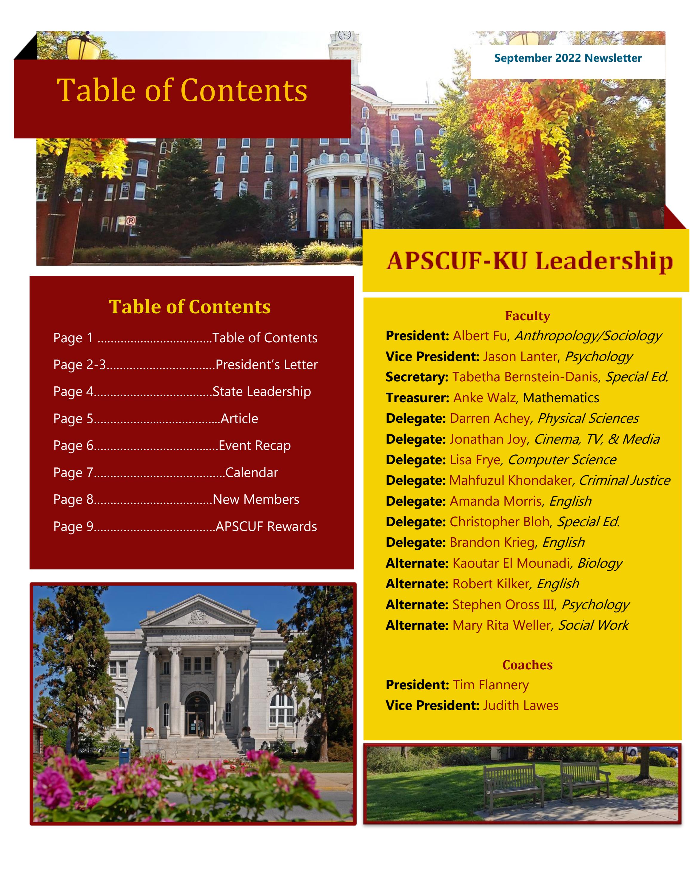 September 2022 Newsletter by KU-APSCUF - Issuu