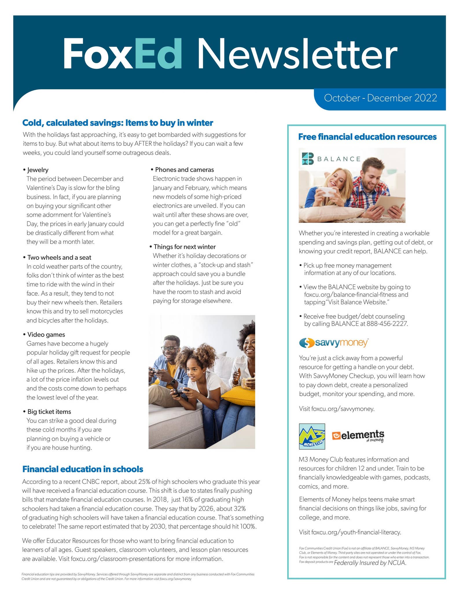 FoxEd Newsletter - October 2022 by Fox Communities Credit Union - Issuu