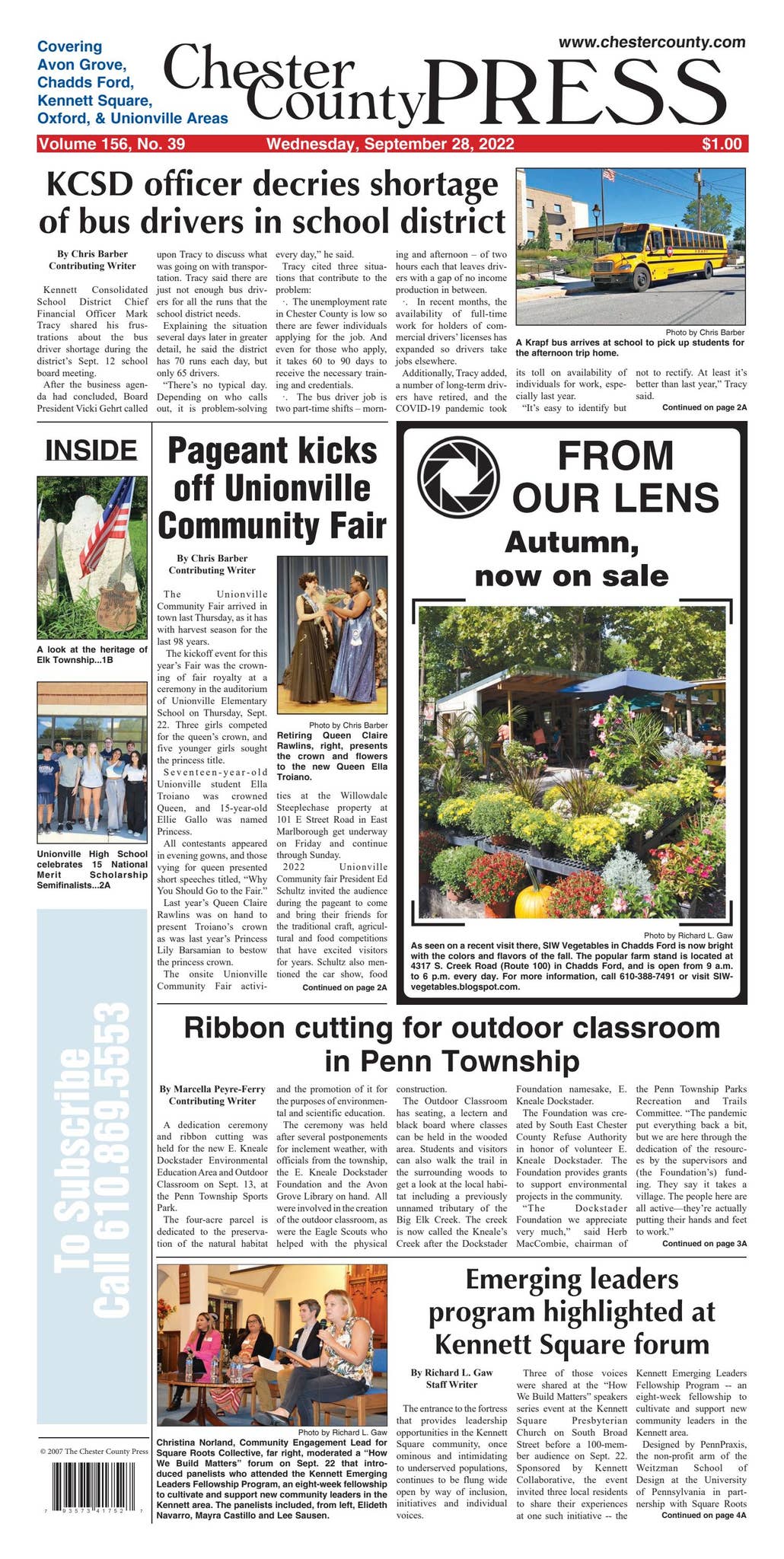 Chester County Press 09-28-2022 Edition by Ad Pro Inc. - Issuu