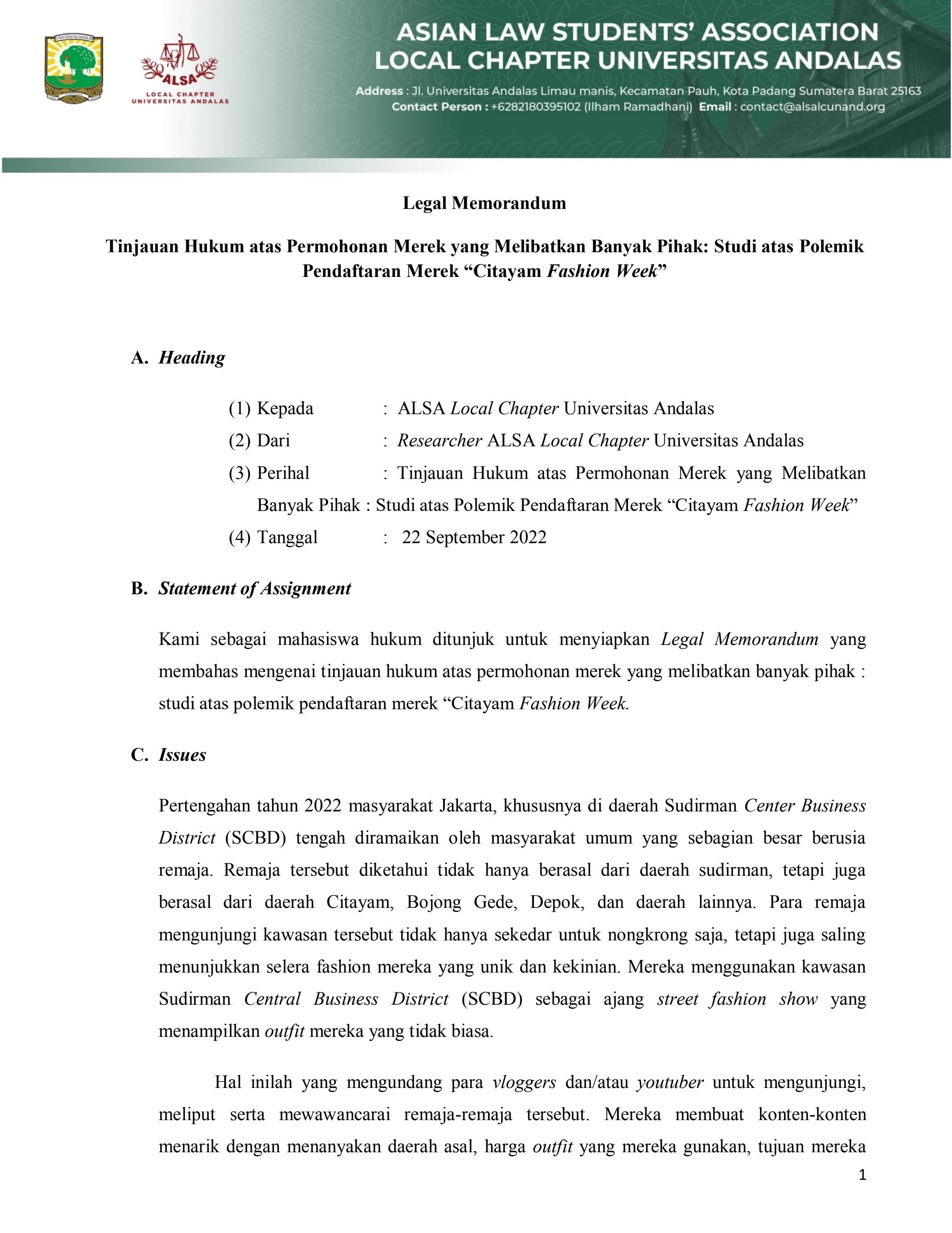 ALSA Legal Memorandum by ALSA LC Unand - Issuu