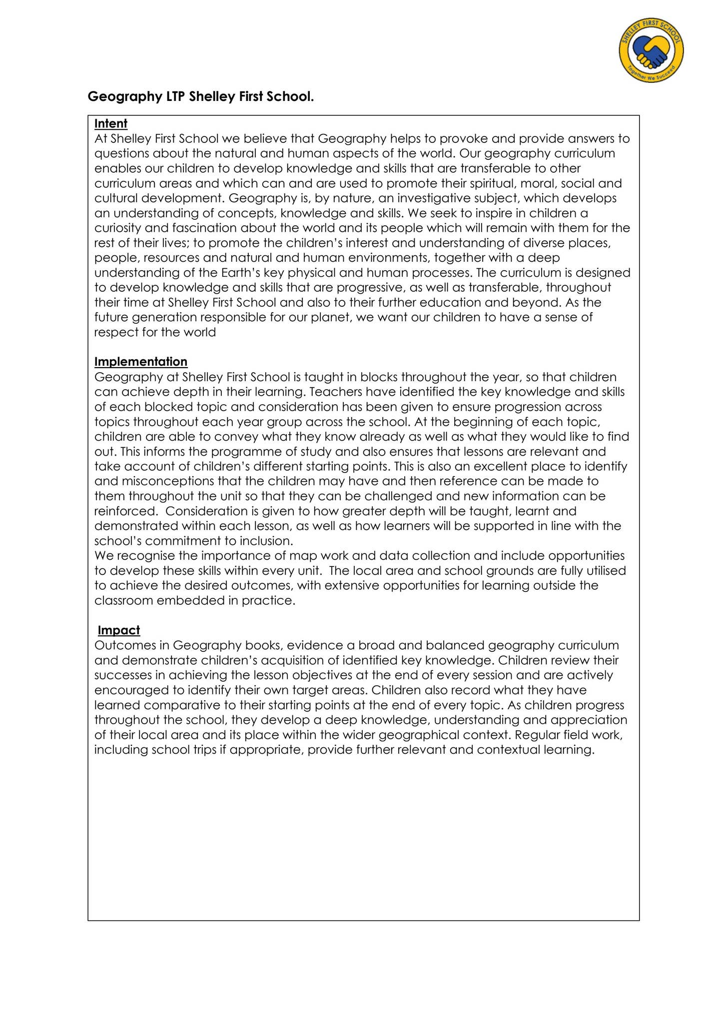 Geography Long Term Plan by Schudio - Issuu