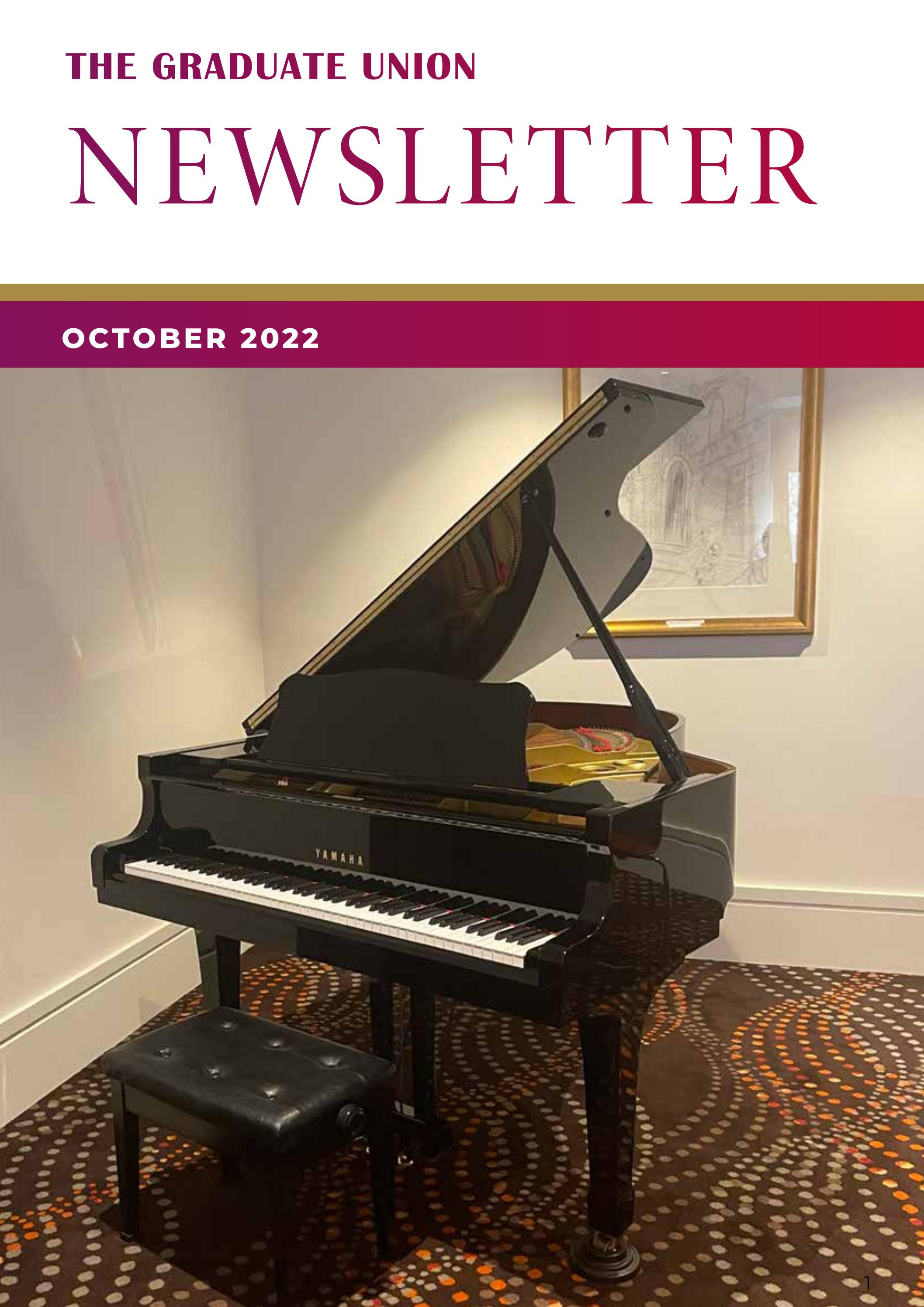 The Graduate Union October 2022 Newsletter by Graduate House - Issuu