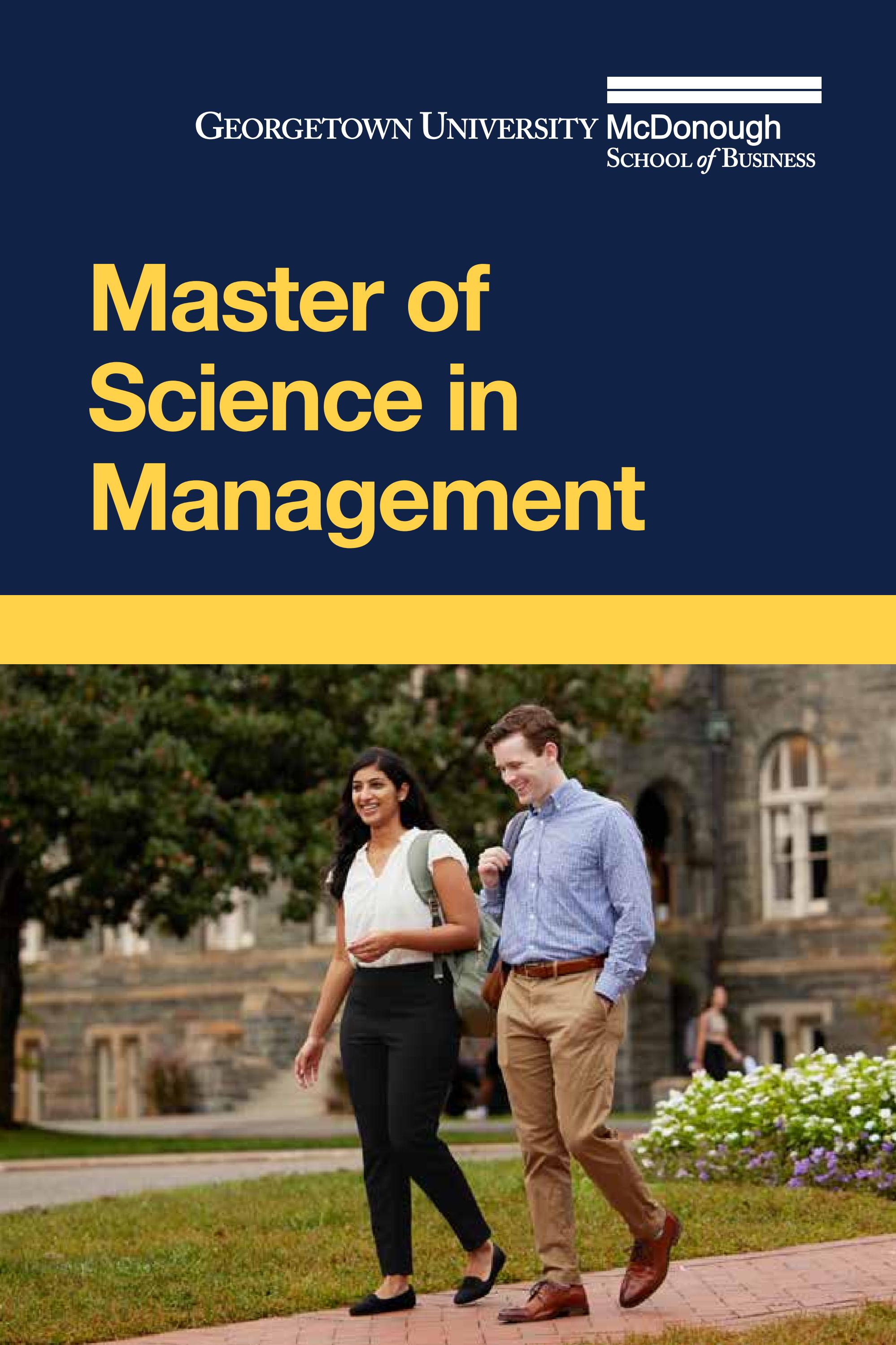 Master of Science in Management by Georgetown University McDonough ...