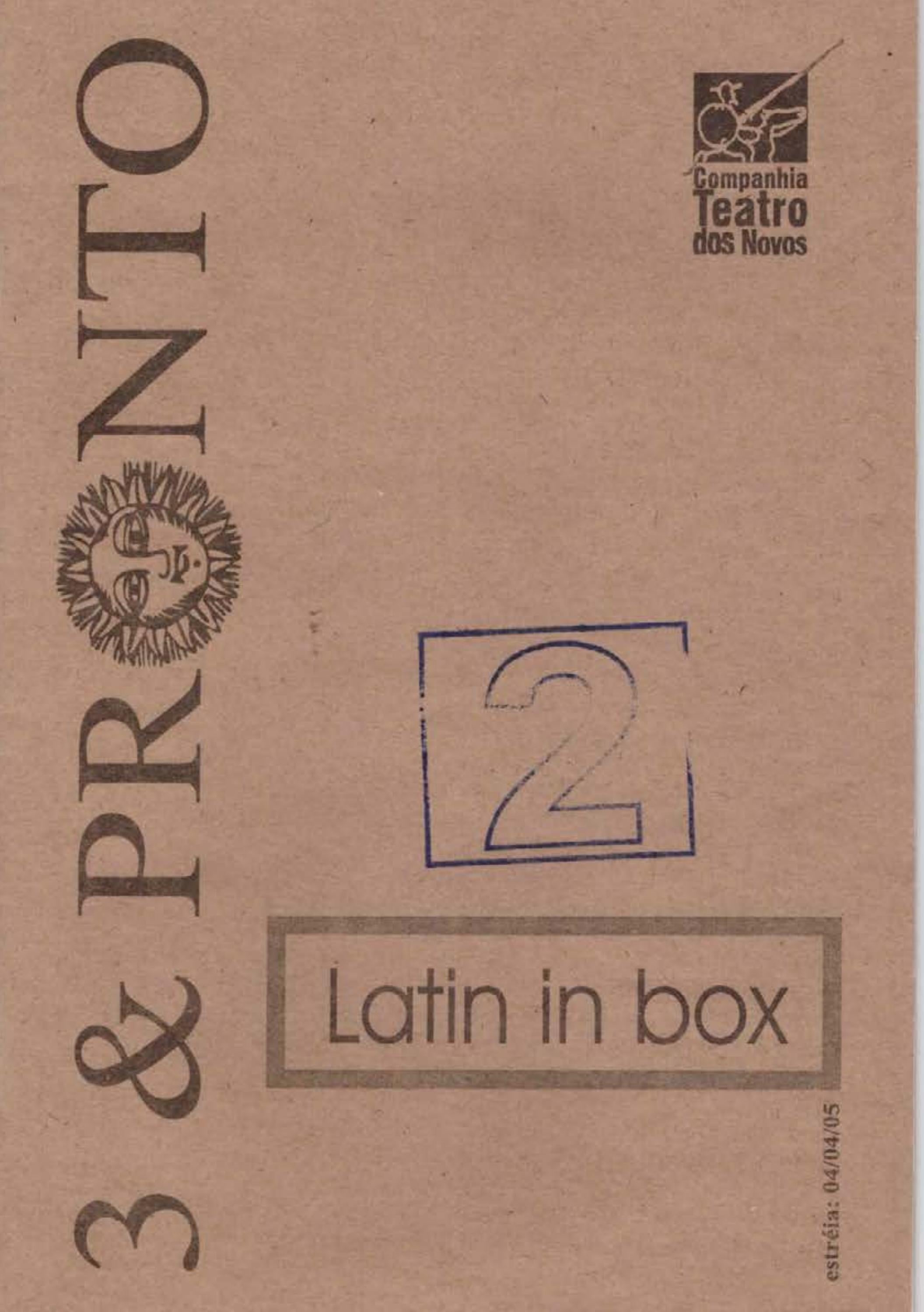 Latin in Box- Coleção 3&Pronto vol.2 by Teatro Vila Velha - Issuu