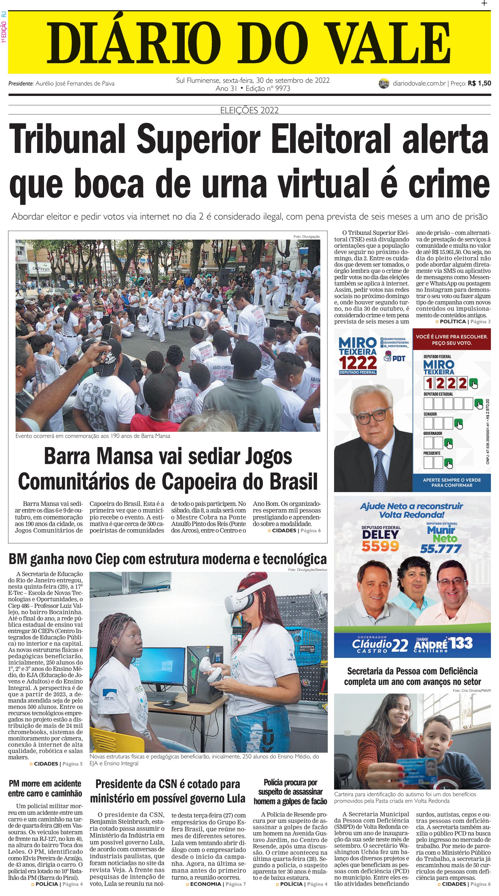 9973 - Diario - Sexta-feira - 30.09.2022 by Diário do Vale - Issuu