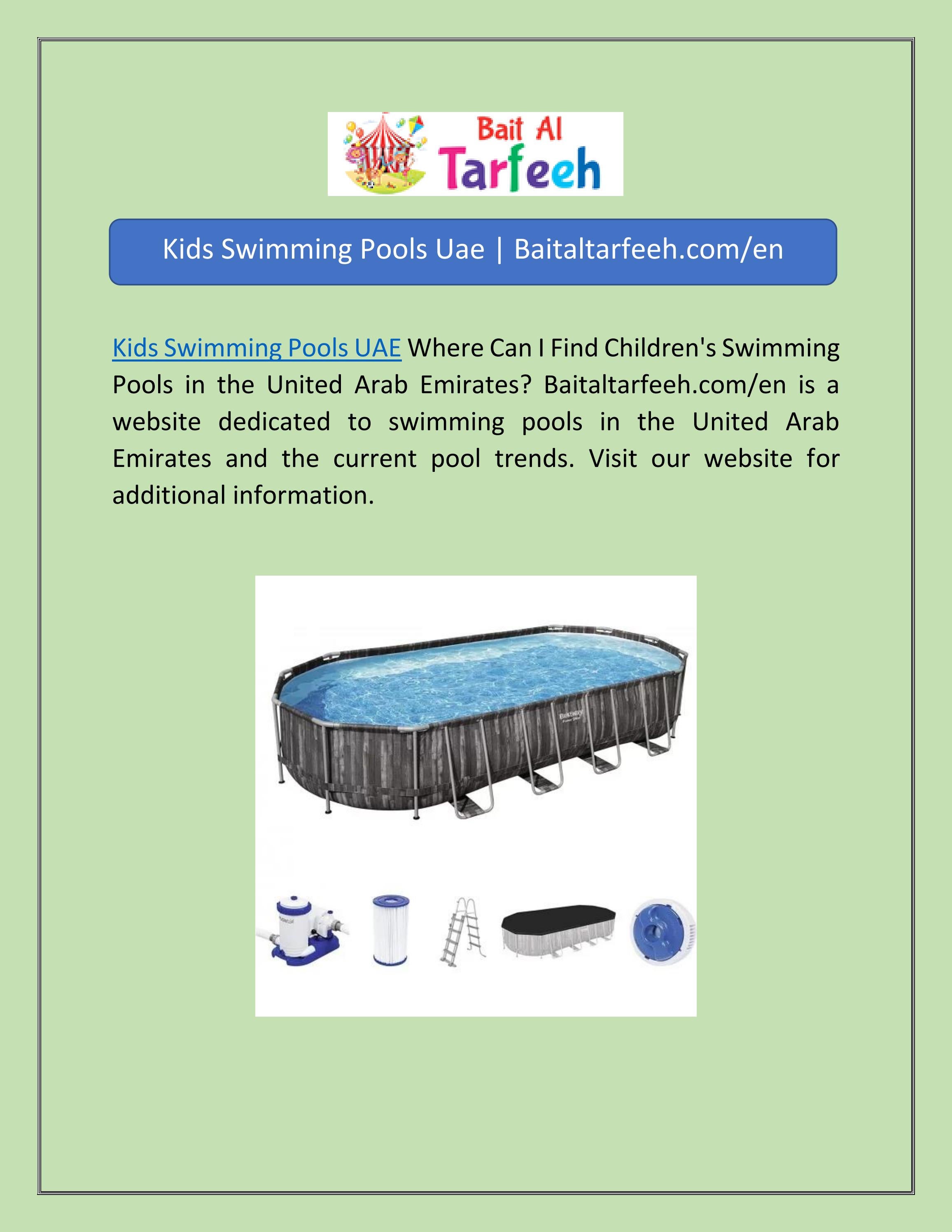 Kids Swimming Pools Uae | Baitaltarfeeh.com/en by Bait Al Tarfeeh Toys ...