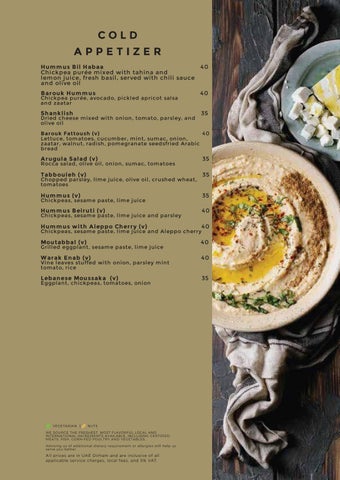 Barouk Menu - English by Yas Plaza Hotels - Issuu