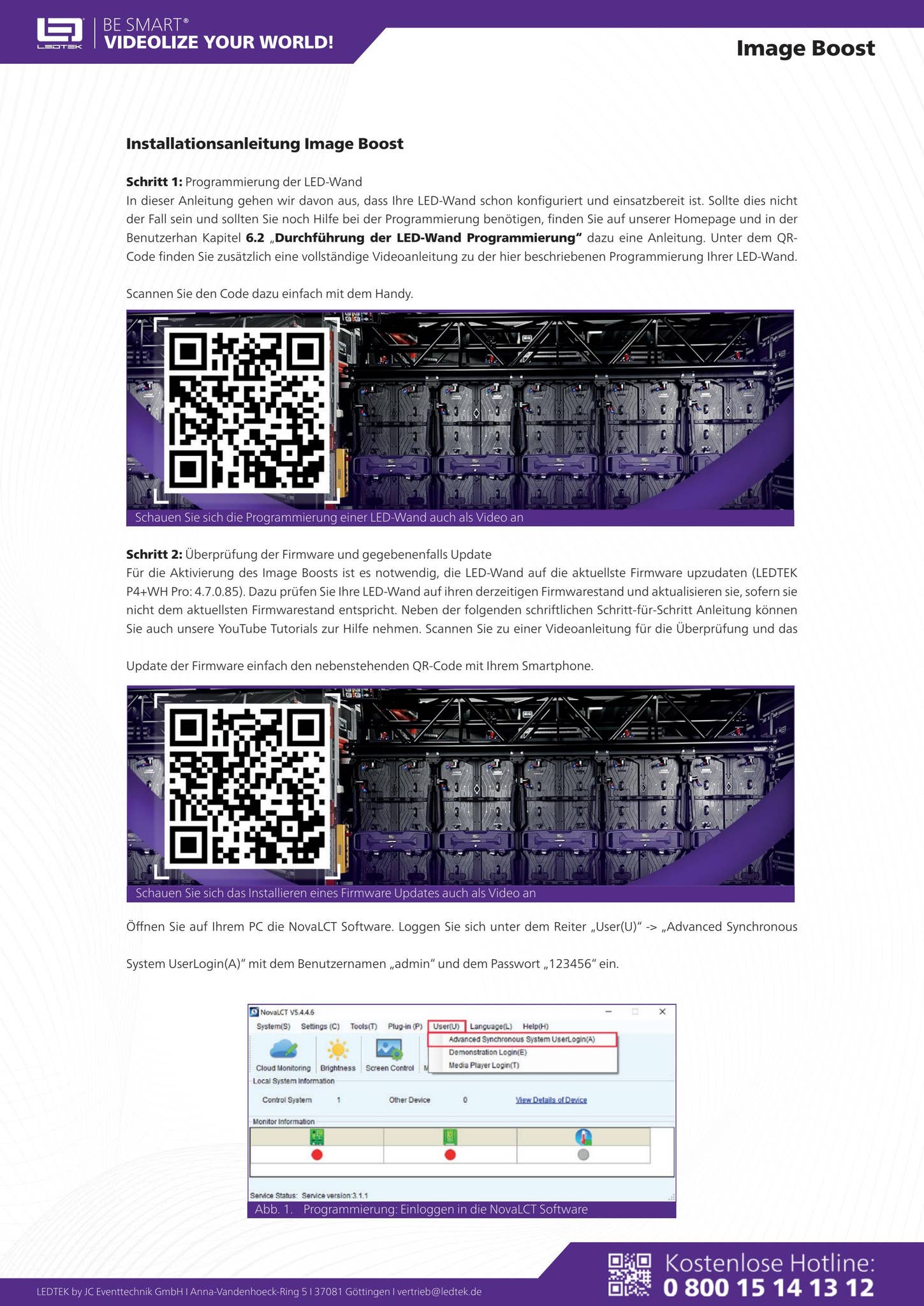 Installationsanleitung Image Booster by LedTek by JC Eventtechnik GmbH ...