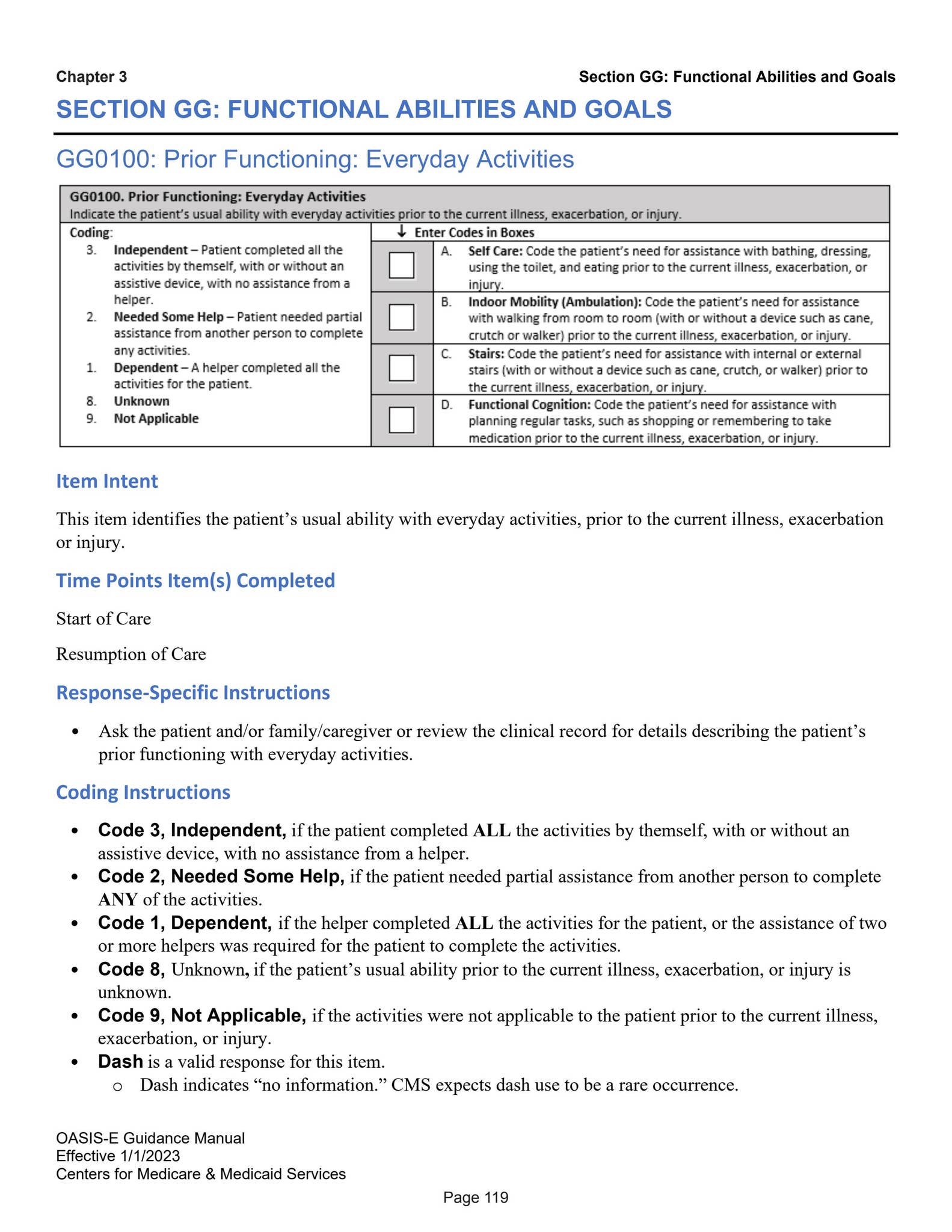 Outcome and Assessment Information Set OASIS-E Manual by MJHS - Issuu