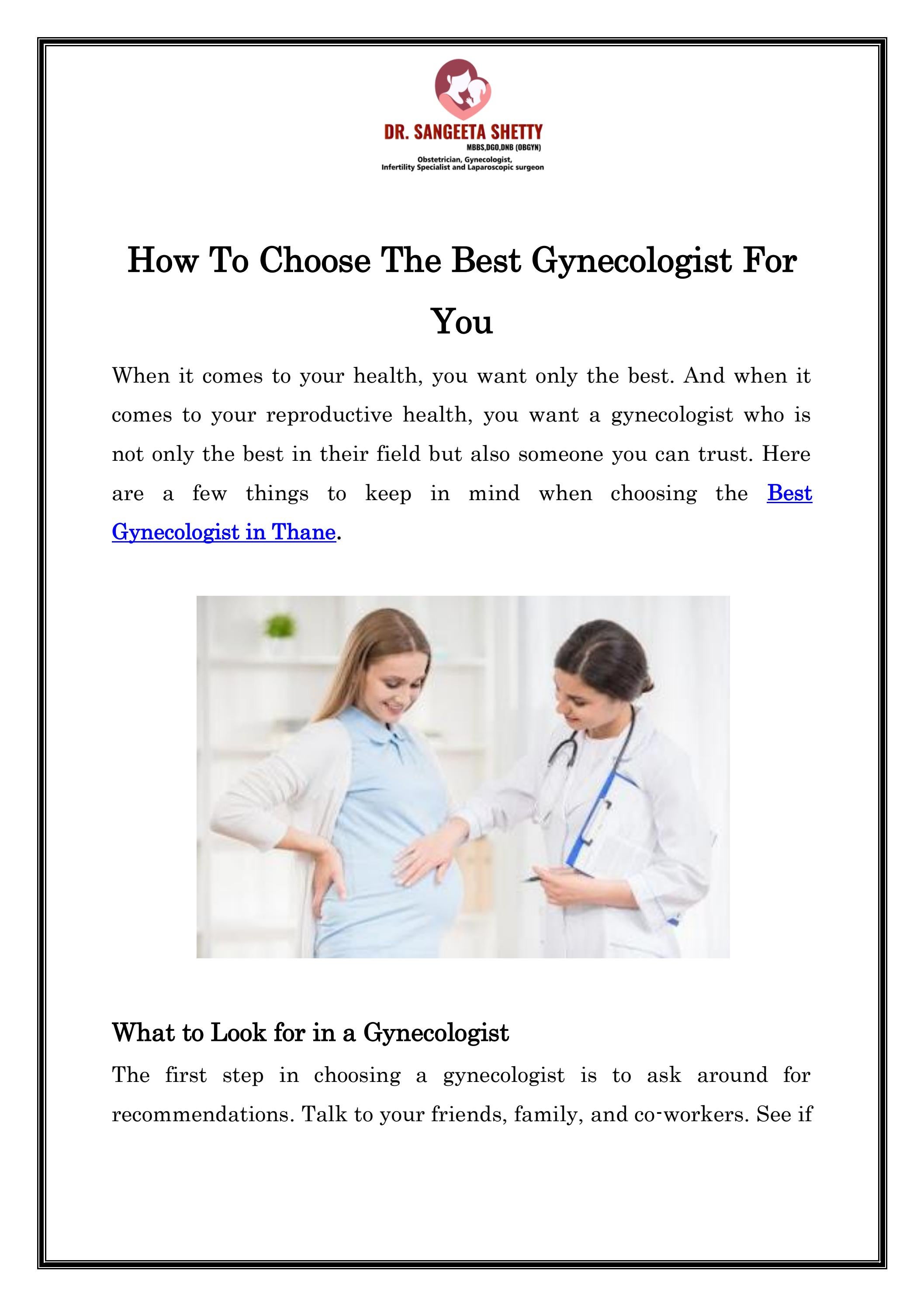 Best Gynecologist in Thane | Call 9820197090 | Drsangeetashetty by Dr ...