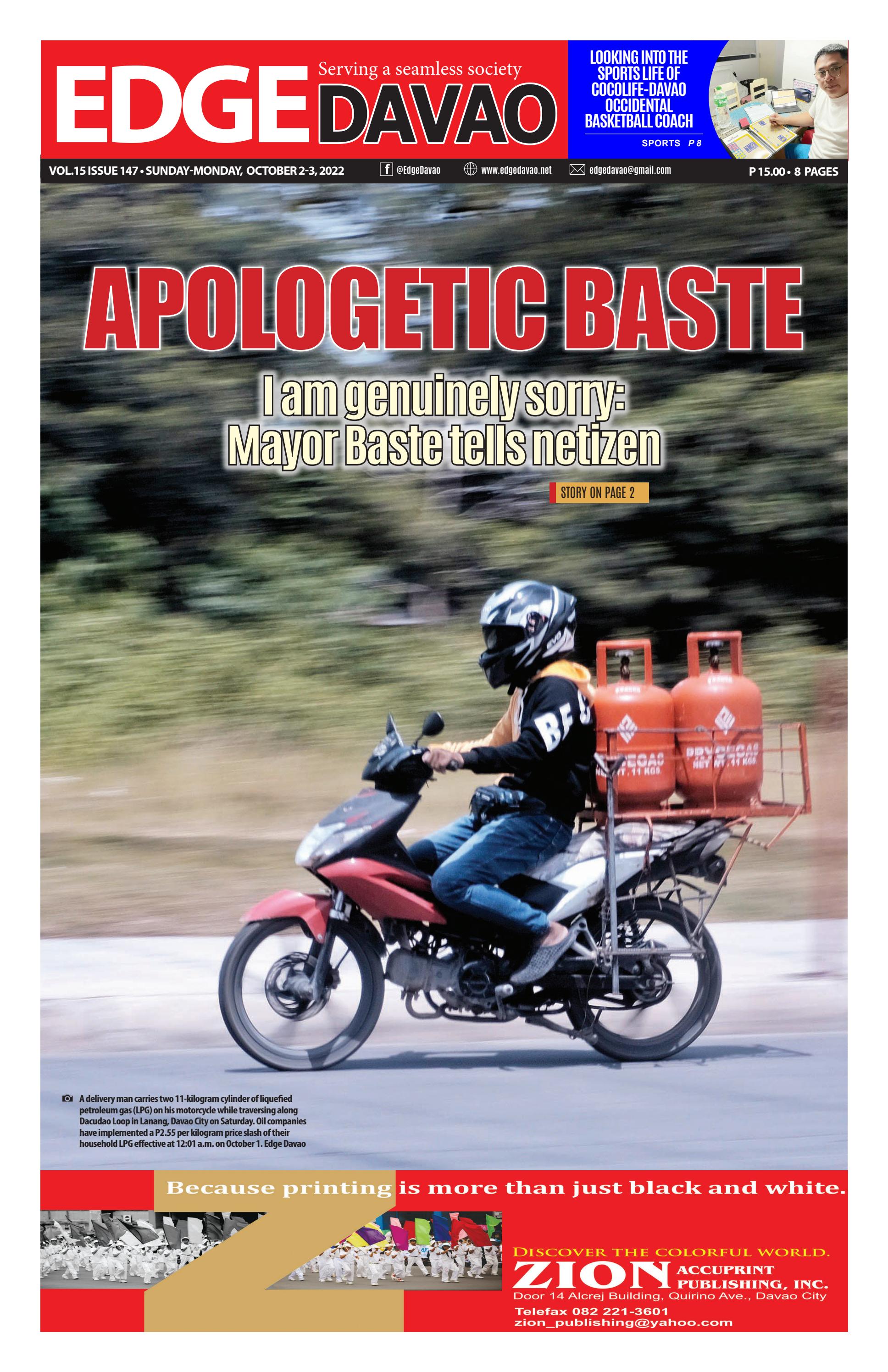 Edge Davao Vol. 15 Issue 147 | Sunday-Monday, Oct. 2-3, 2022 by Edge Davao The Business Paper ...