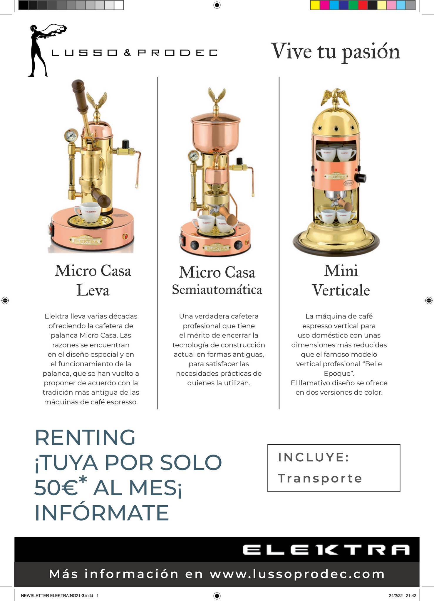 Renting Microcasa elektra by Cafeteras exclusivas Lusso&Prodec - Issuu