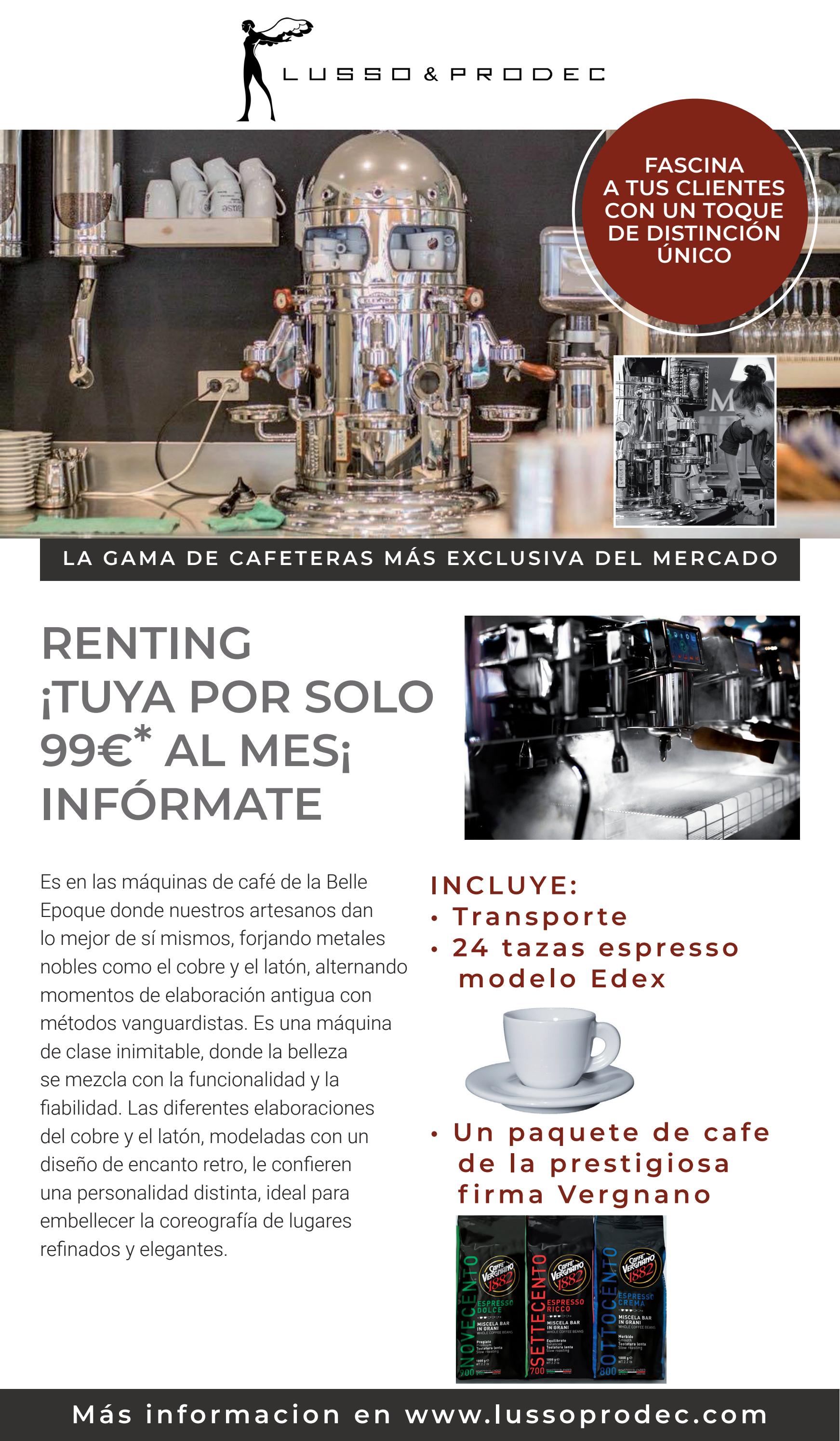 Renting cafeteras industriales Elektra by Cafeteras exclusivas Lusso ...