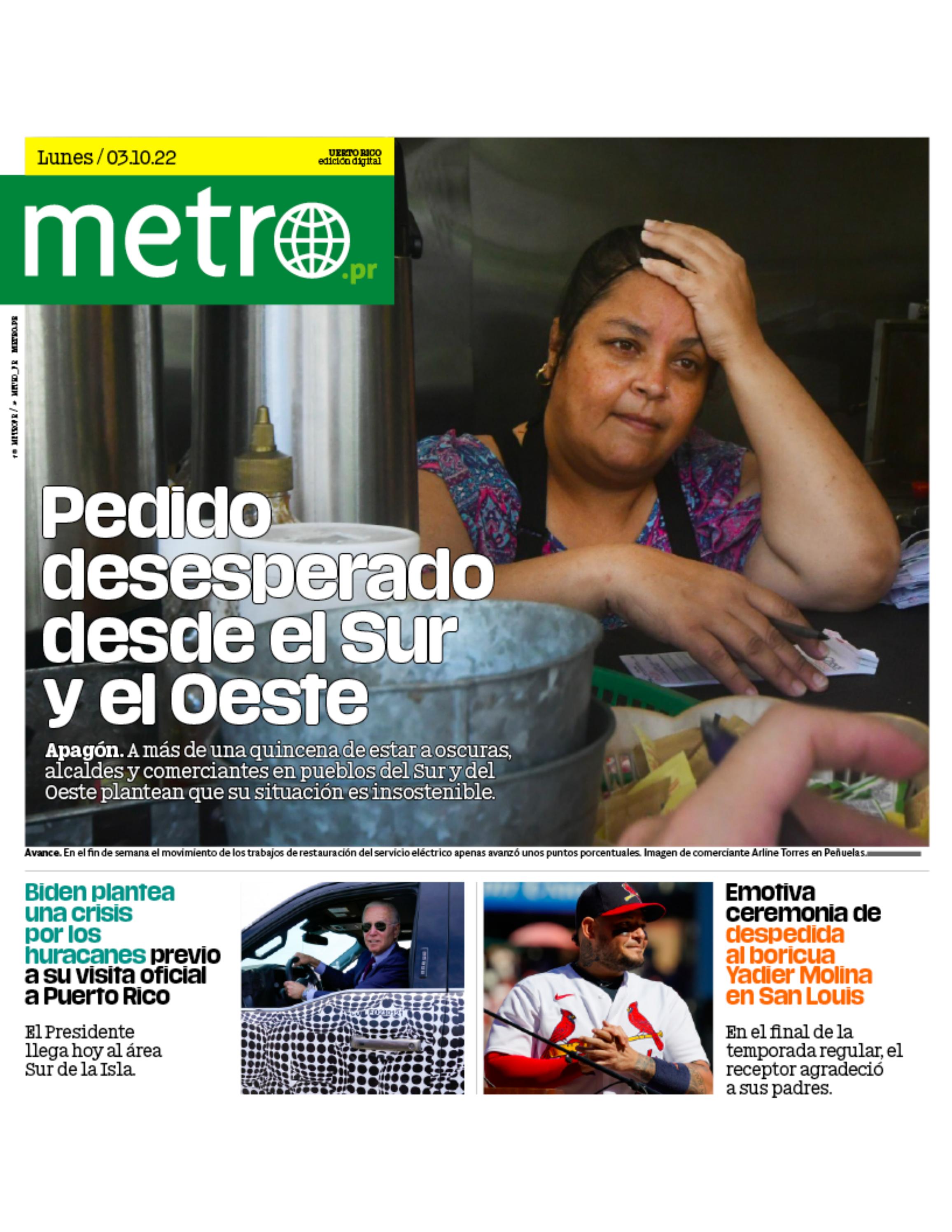 SJU20221003Portada by Metro Puerto Rico - Issuu