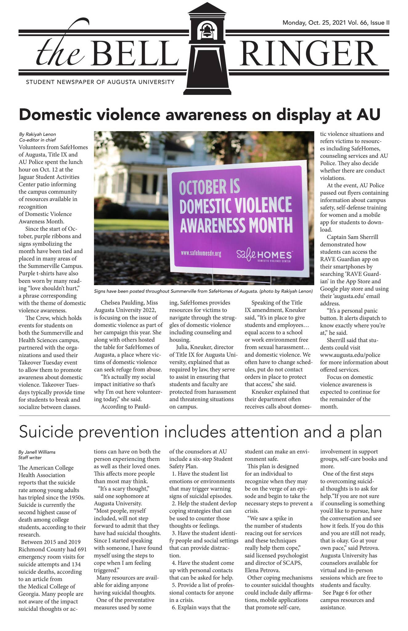The Bell Ringer | Monday Oct. 25, 2021 Vol. 66 Issue 2 by The Bell ...