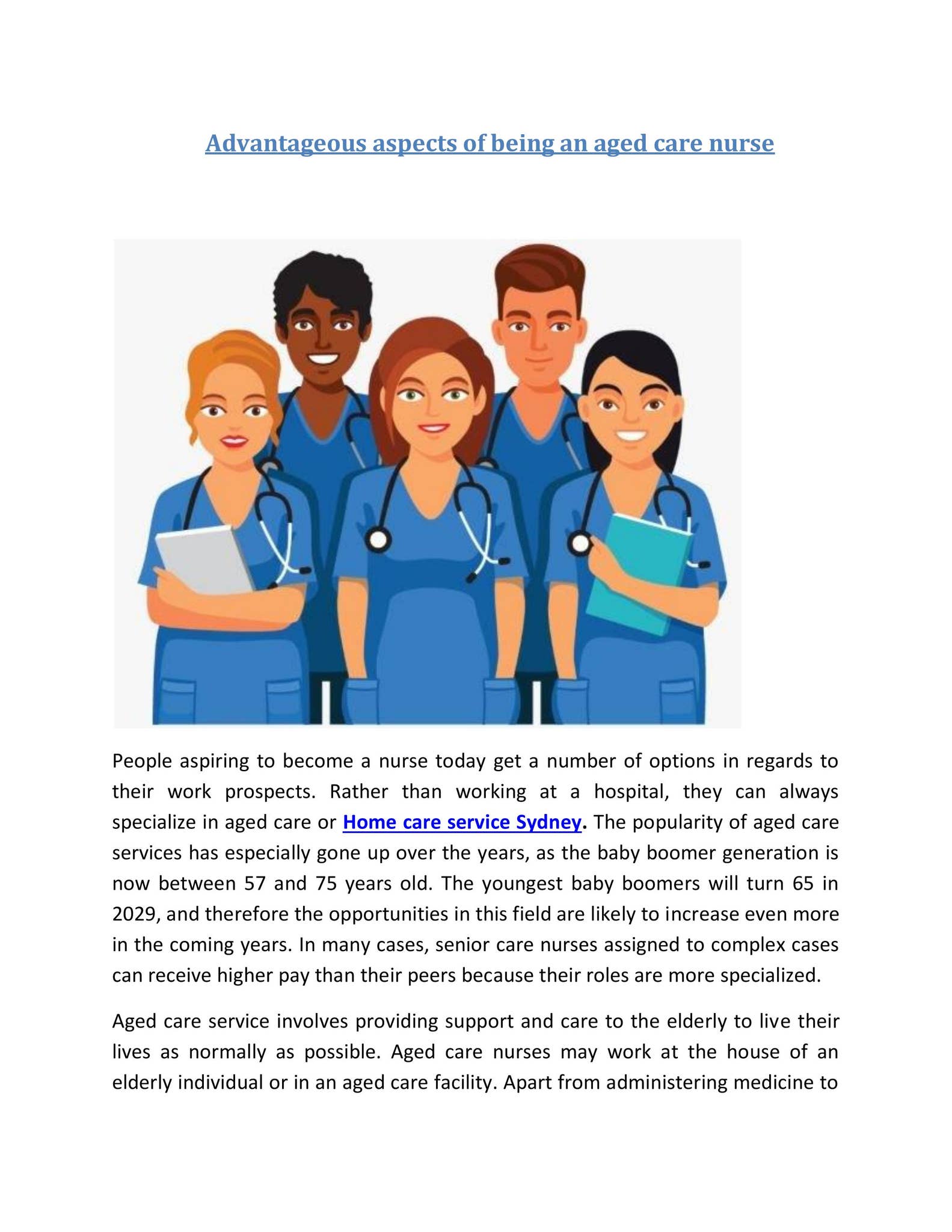 Advantageous aspects of being an aged care nurse by Qualitycare - Issuu