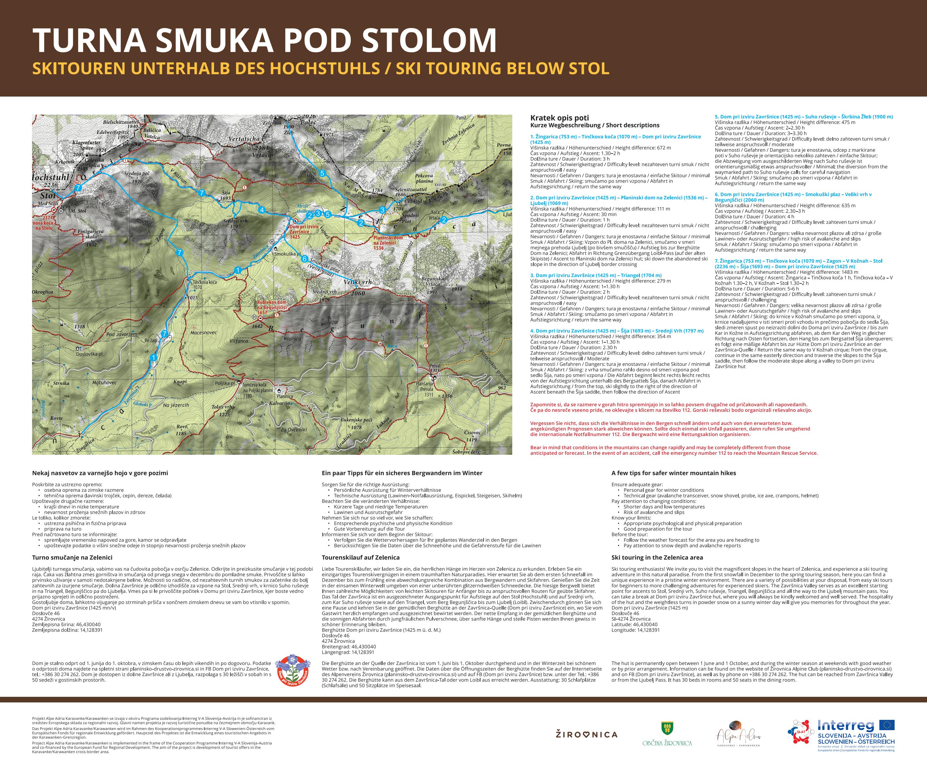 Tabla Turna smuka pod Stolom Alpe Adria 2018 by Visit Žirovnica - Issuu