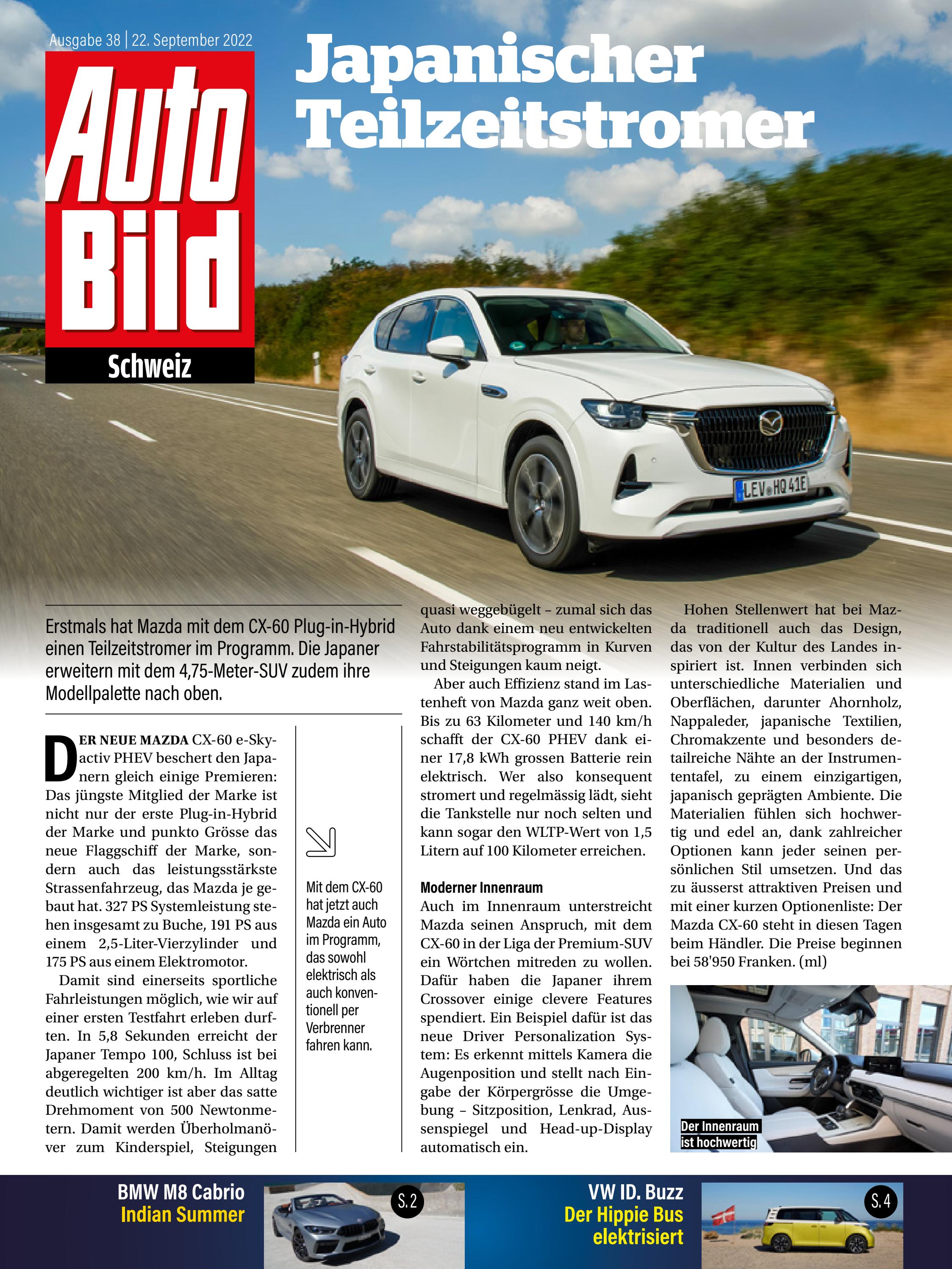 AUTO BILD Schweiz 38/2022 by A&W Verlag AG - Issuu