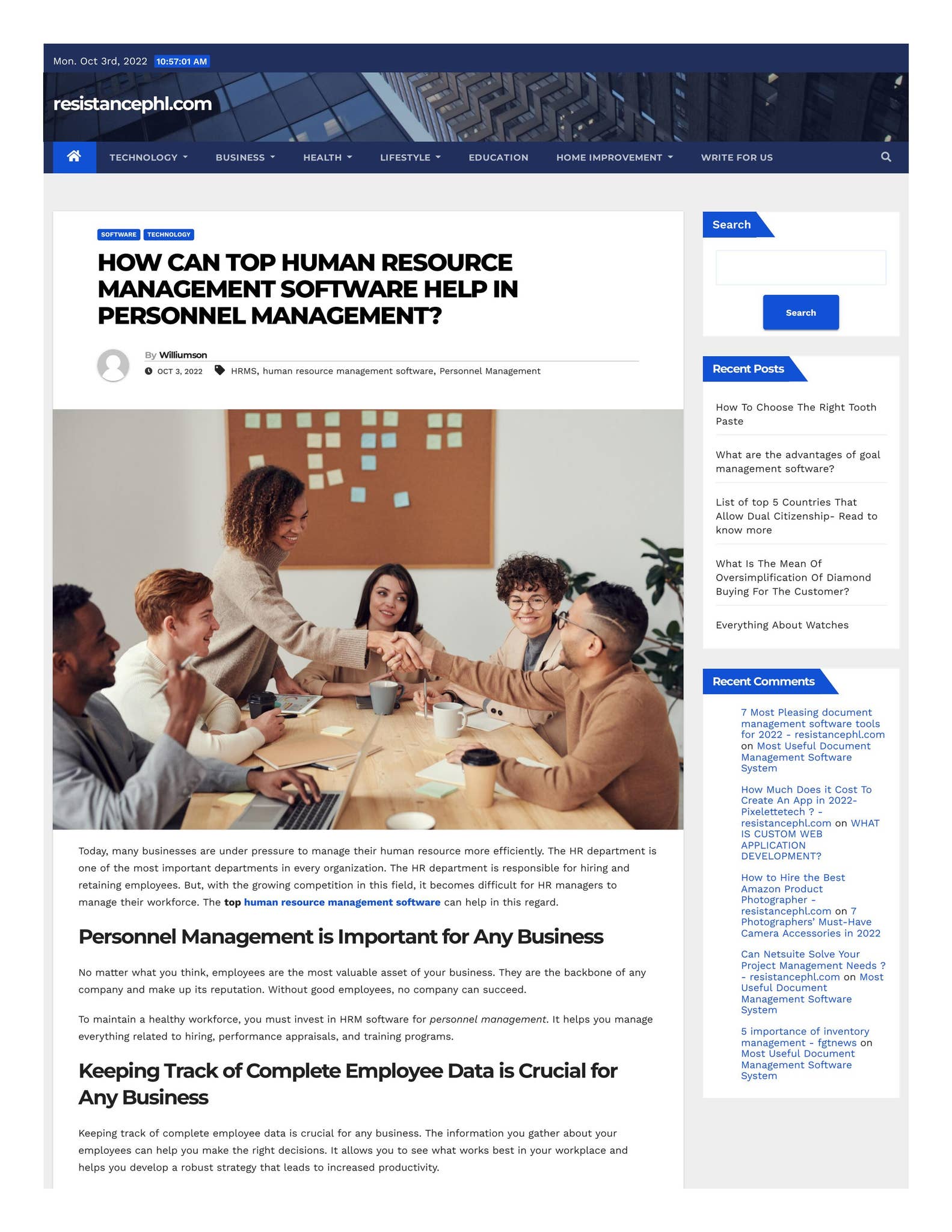 HOW CAN TOP HUMAN RESOURCE MANAGEMENT SOFTWARE HELP IN PERSONNEL ...