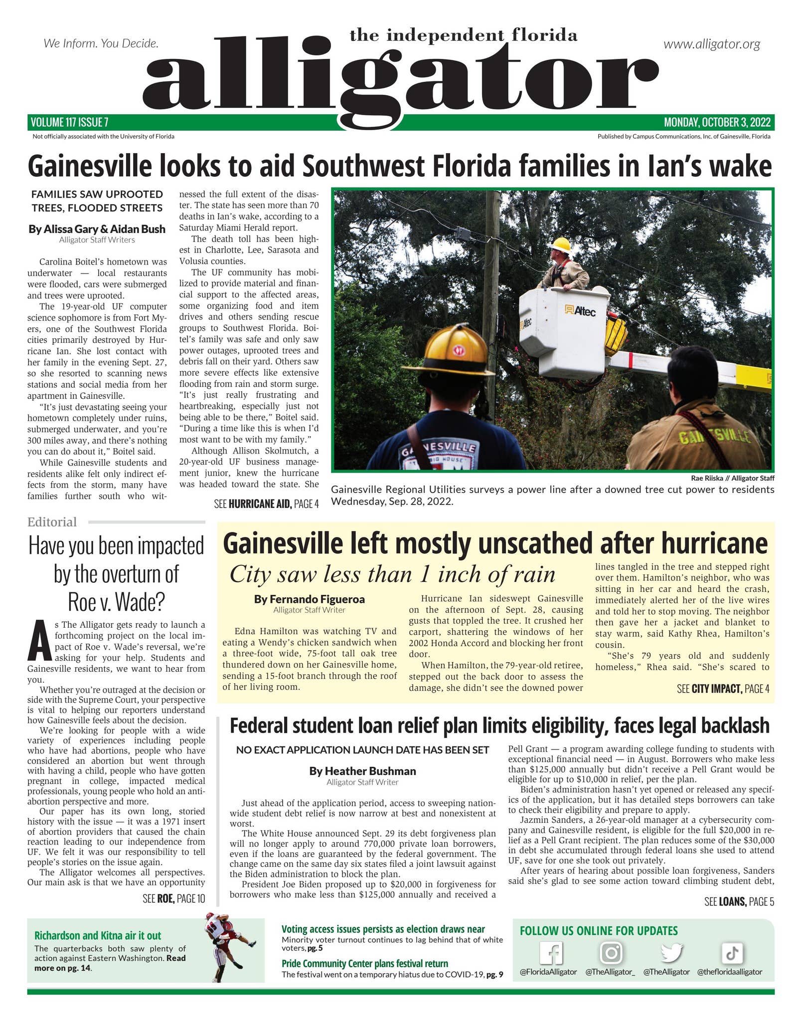 Monday, Oct. 3, 2022 by The Independent Florida Alligator - Issuu