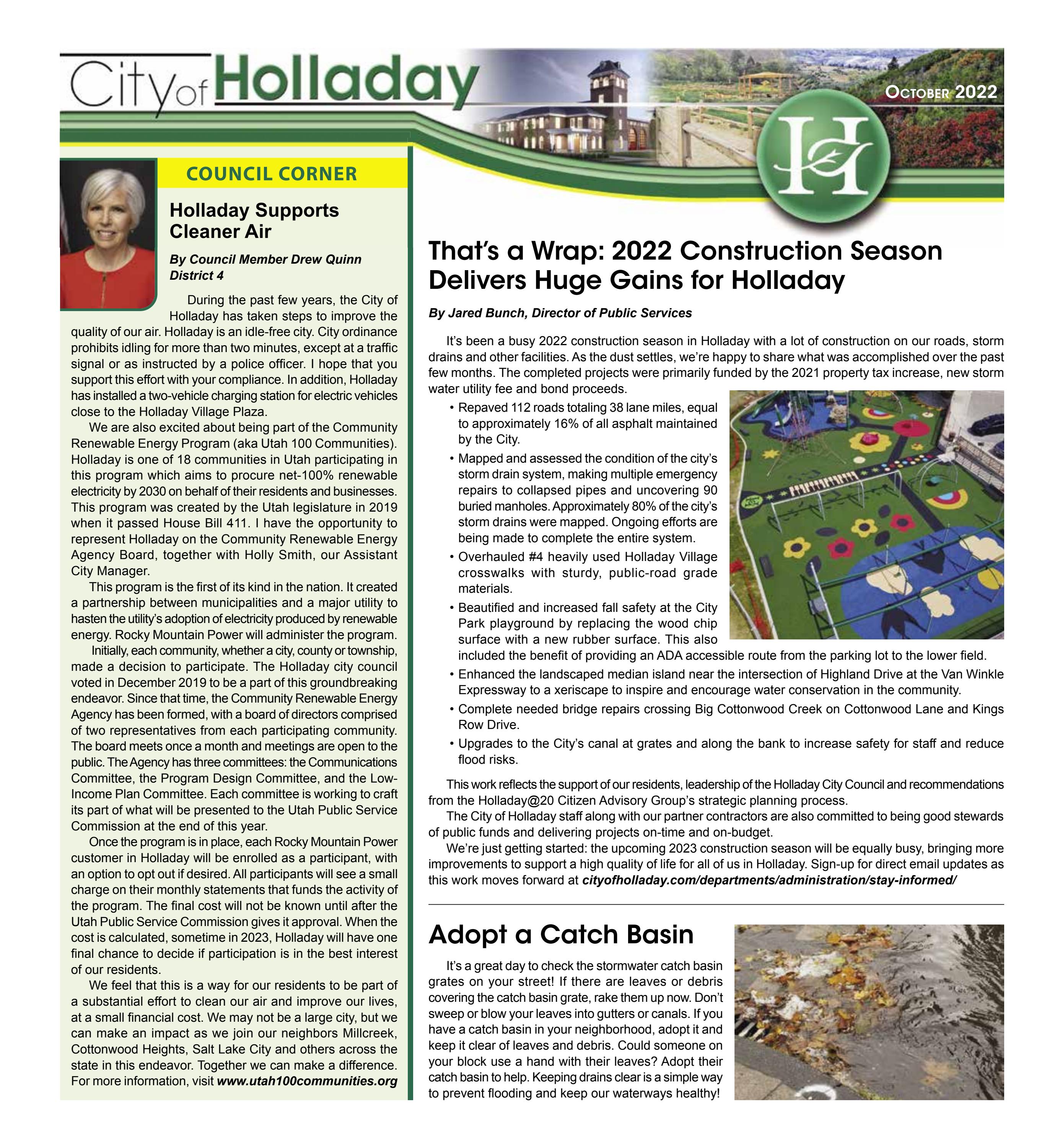 Holladay City Newsletter | October 2022 by The City Journals - Issuu