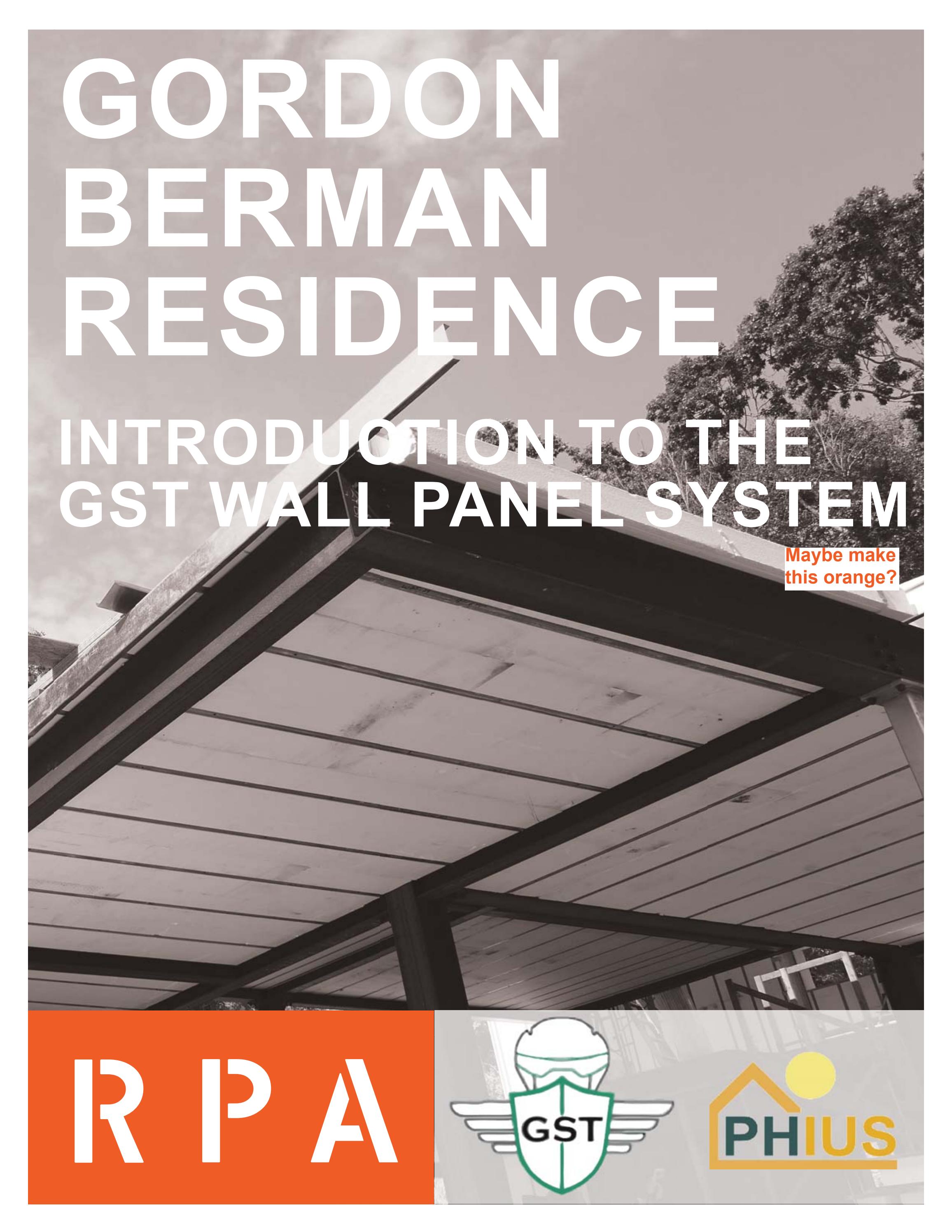 GST Wall System Reference Sheets - Gordon Berman by Richard Pedranti ...