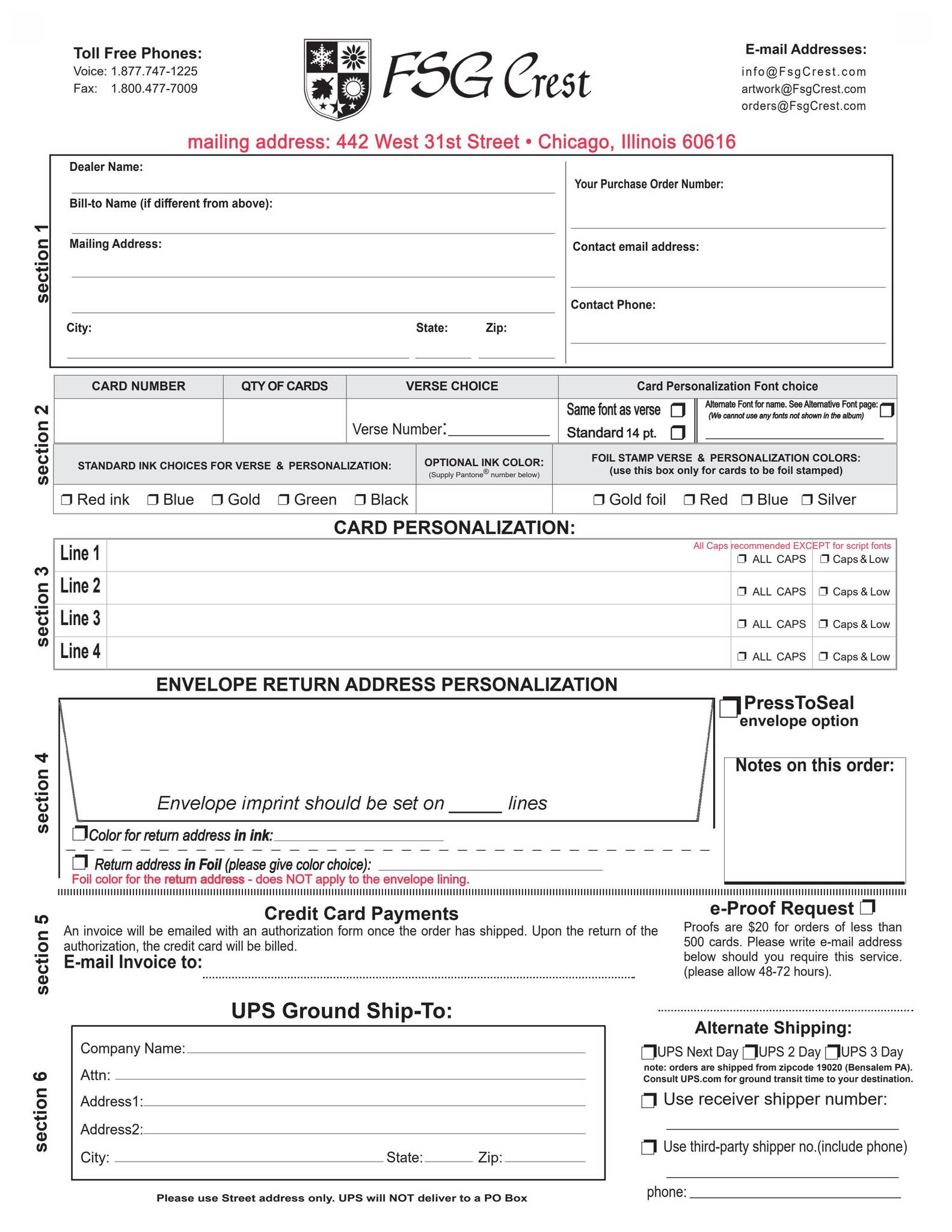 FSG Crest Order Form by JNSPublishing - Issuu