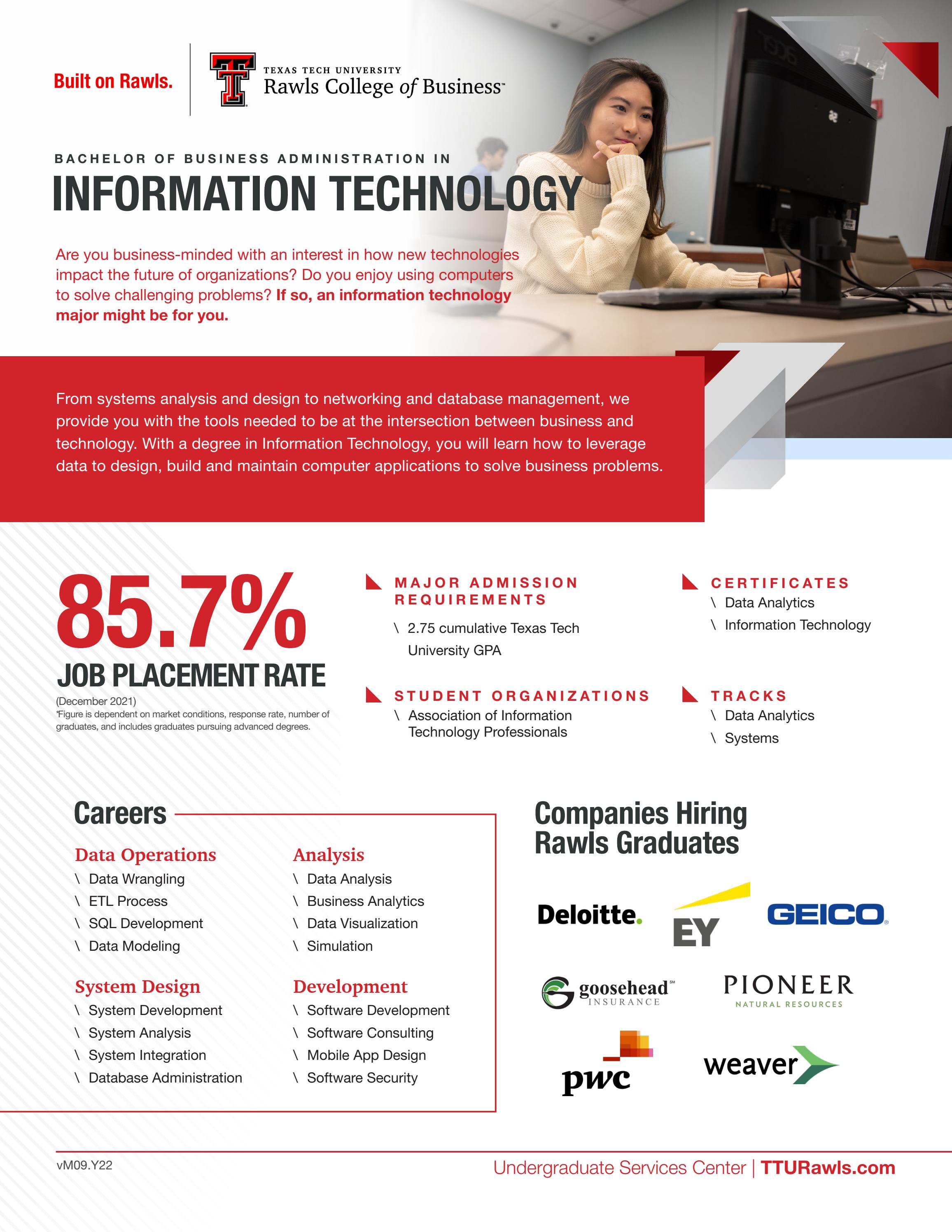 Information Technology (IT) One Pager by Rawls College of Business - Issuu