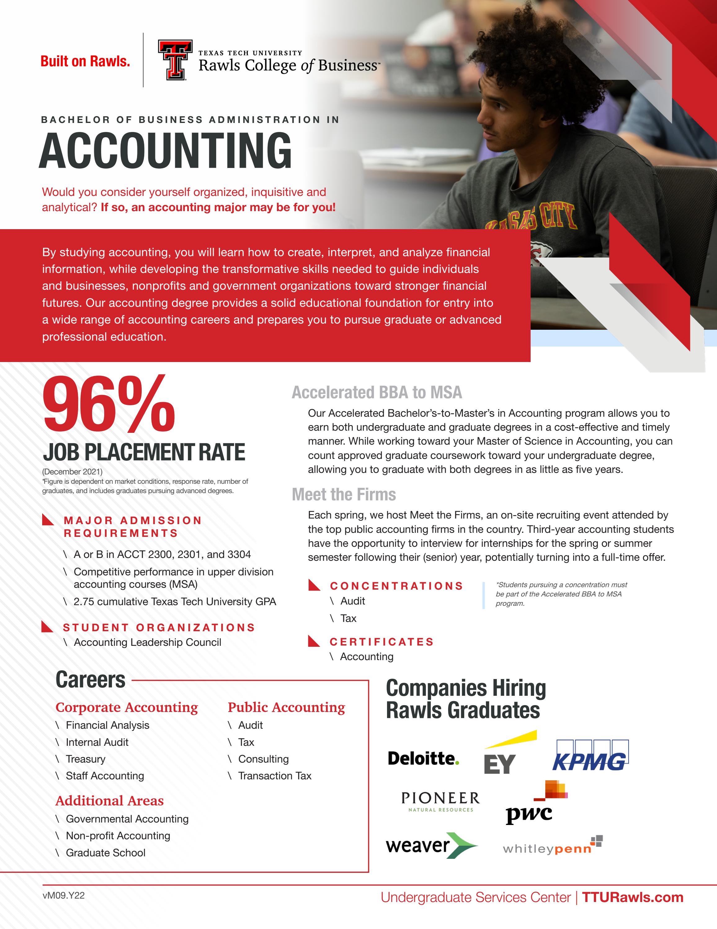 Accounting One Pager by Rawls College of Business - Issuu